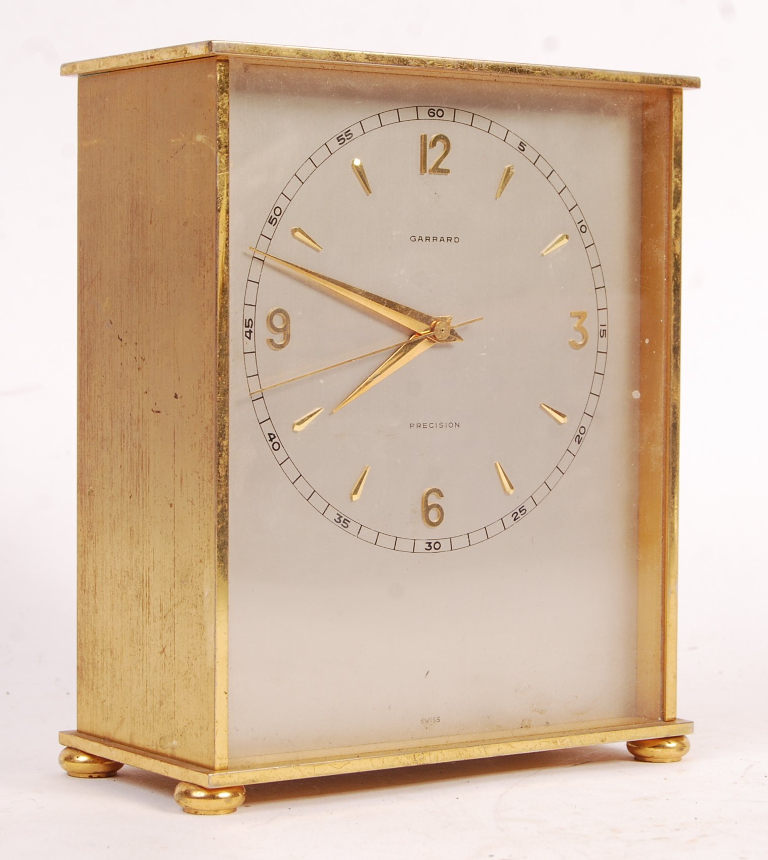 A 1970's retro vintage Garrard Precision mantle clock presented to K H ...