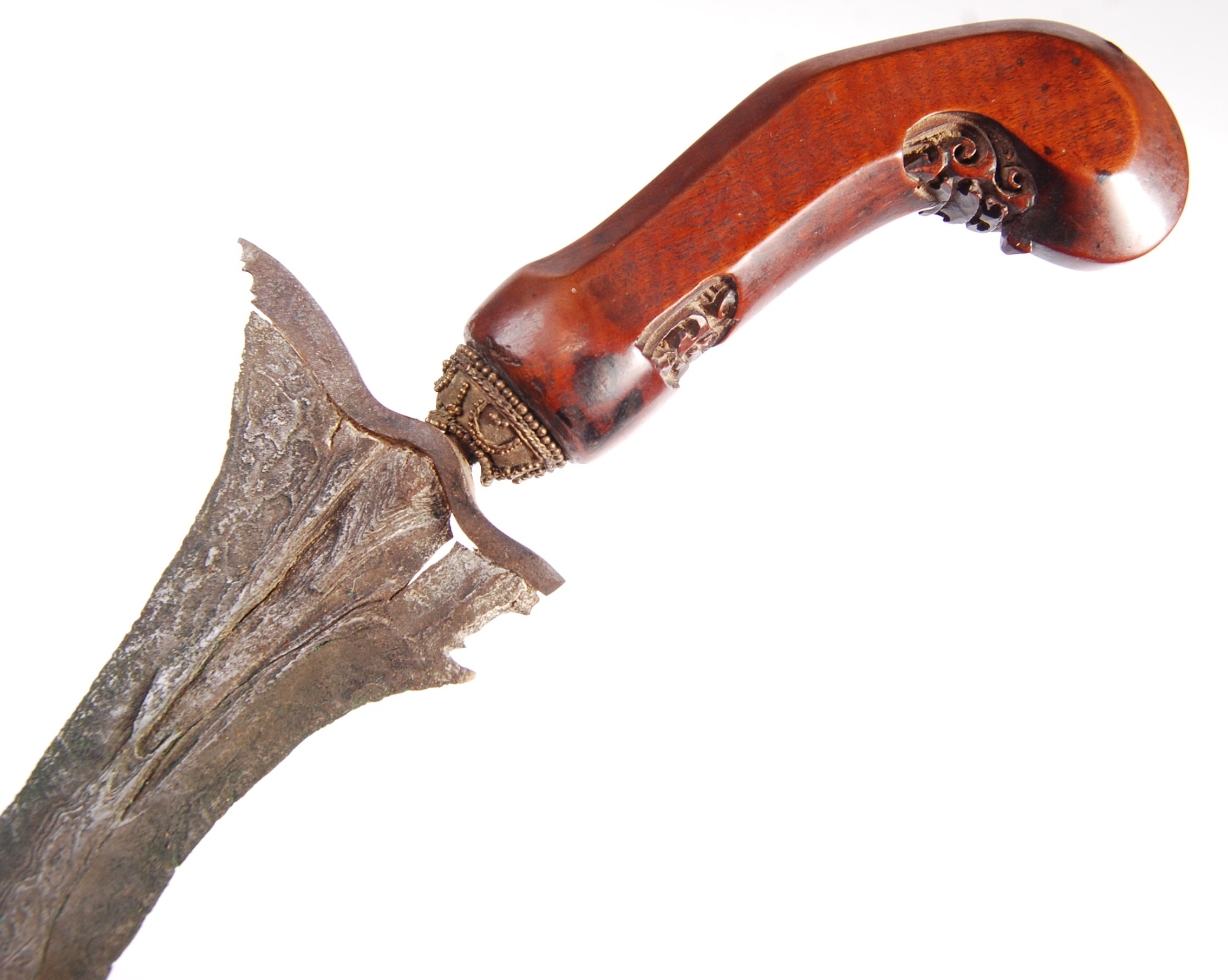 An original 20th century antique Malayan Kris dagger of usual form ...