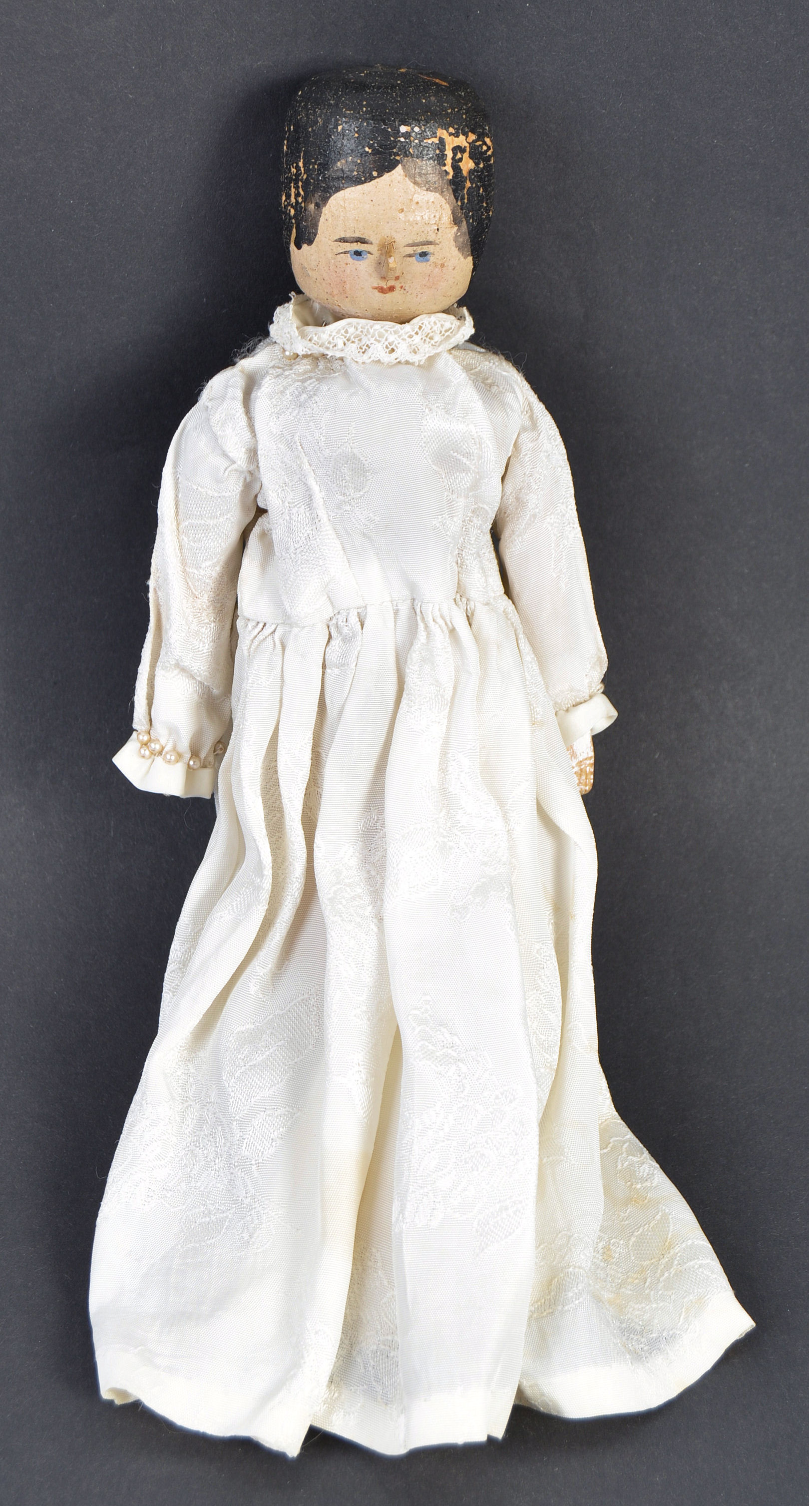 An antique 19th century Victorian ' Dutch ' wooden peg doll. In the ...