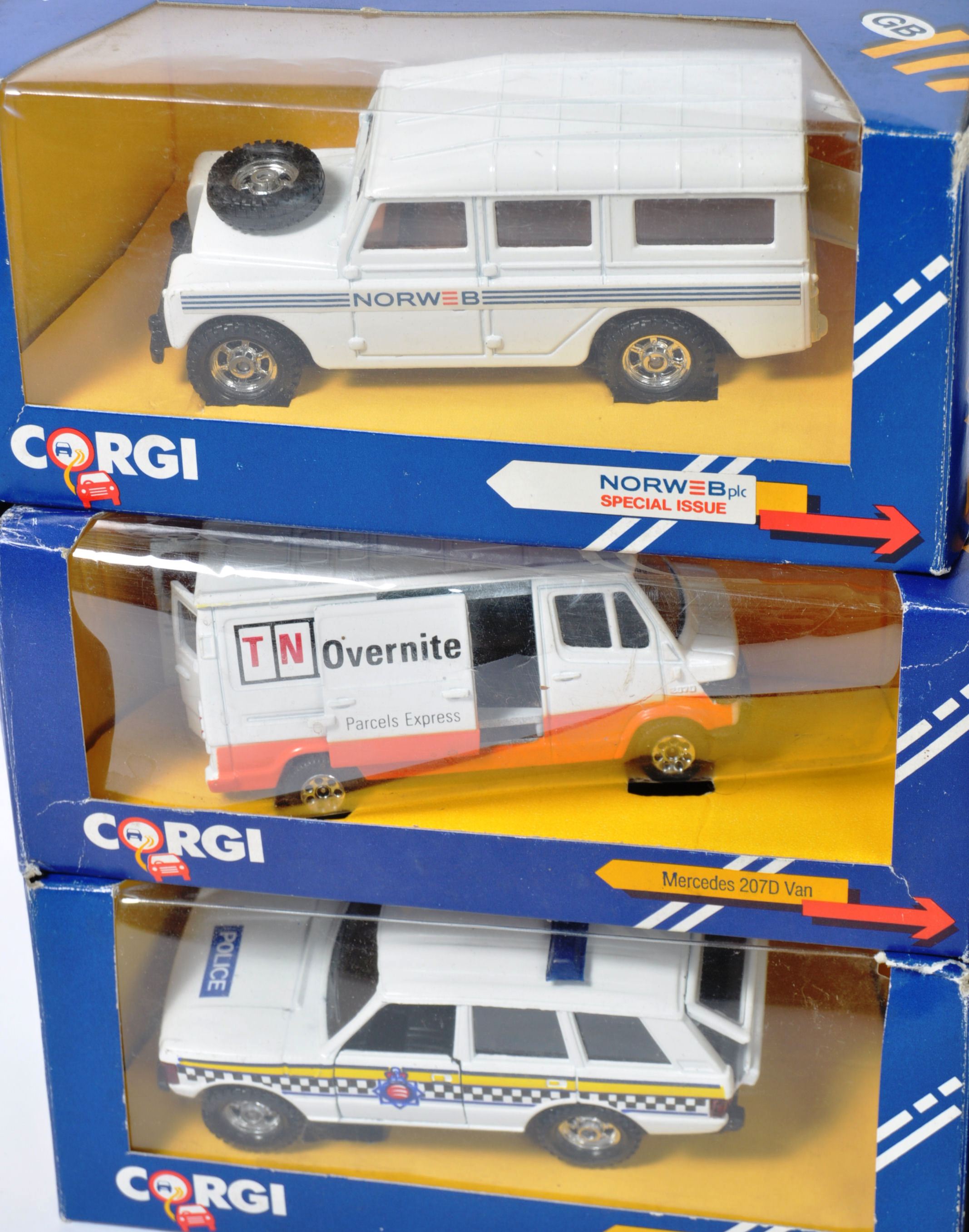 A collection of 9x Corgi scale diecast models comprising: C597/3 Range ...