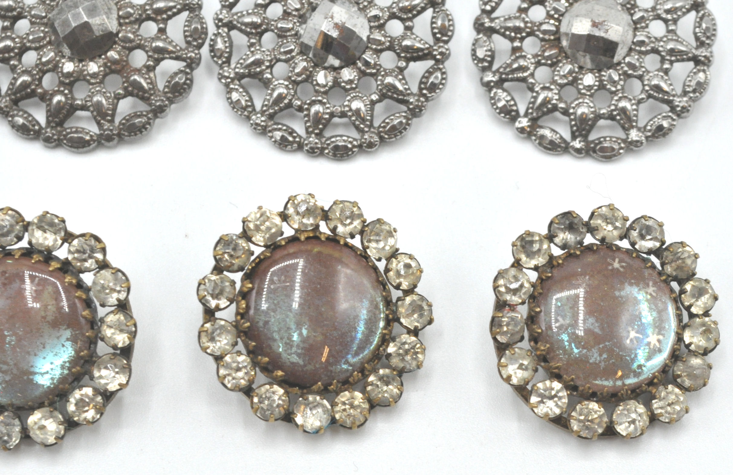 A collection of 19th century buttons to include a 19th century facet ...