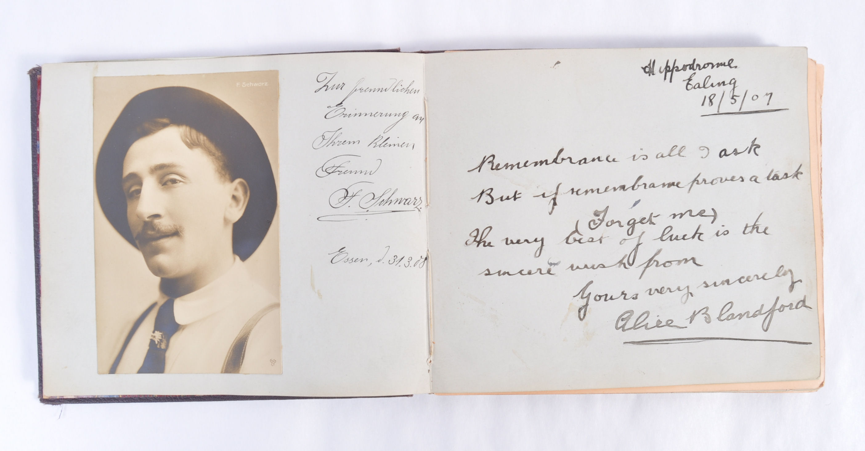 RARE EARLY 1900'S EDWARDIAN MUSIC HALL THEATRE AUTOGRAPH BOOK ...