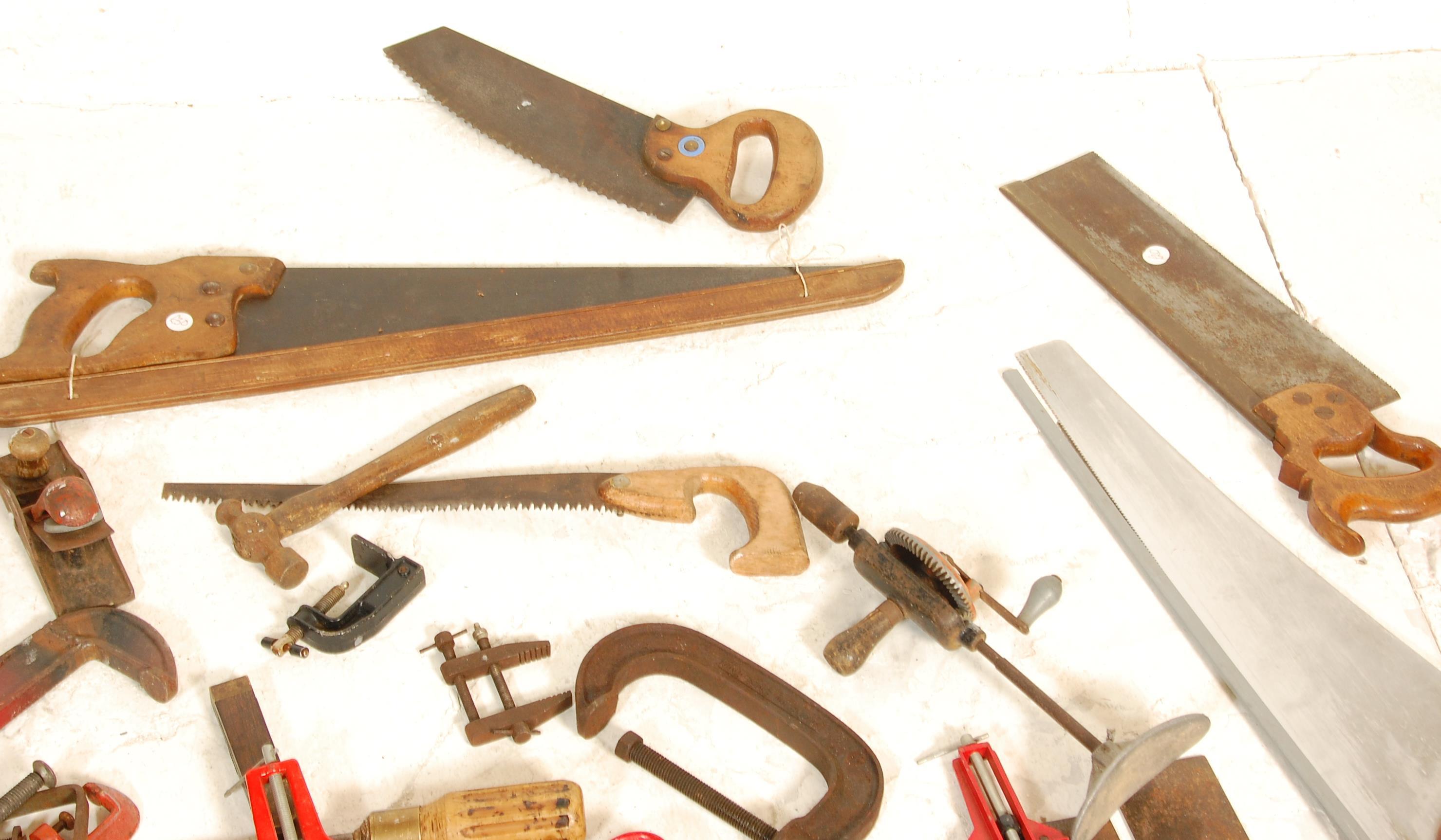 A group of vintage wood working tools with some dating from the 19th ...