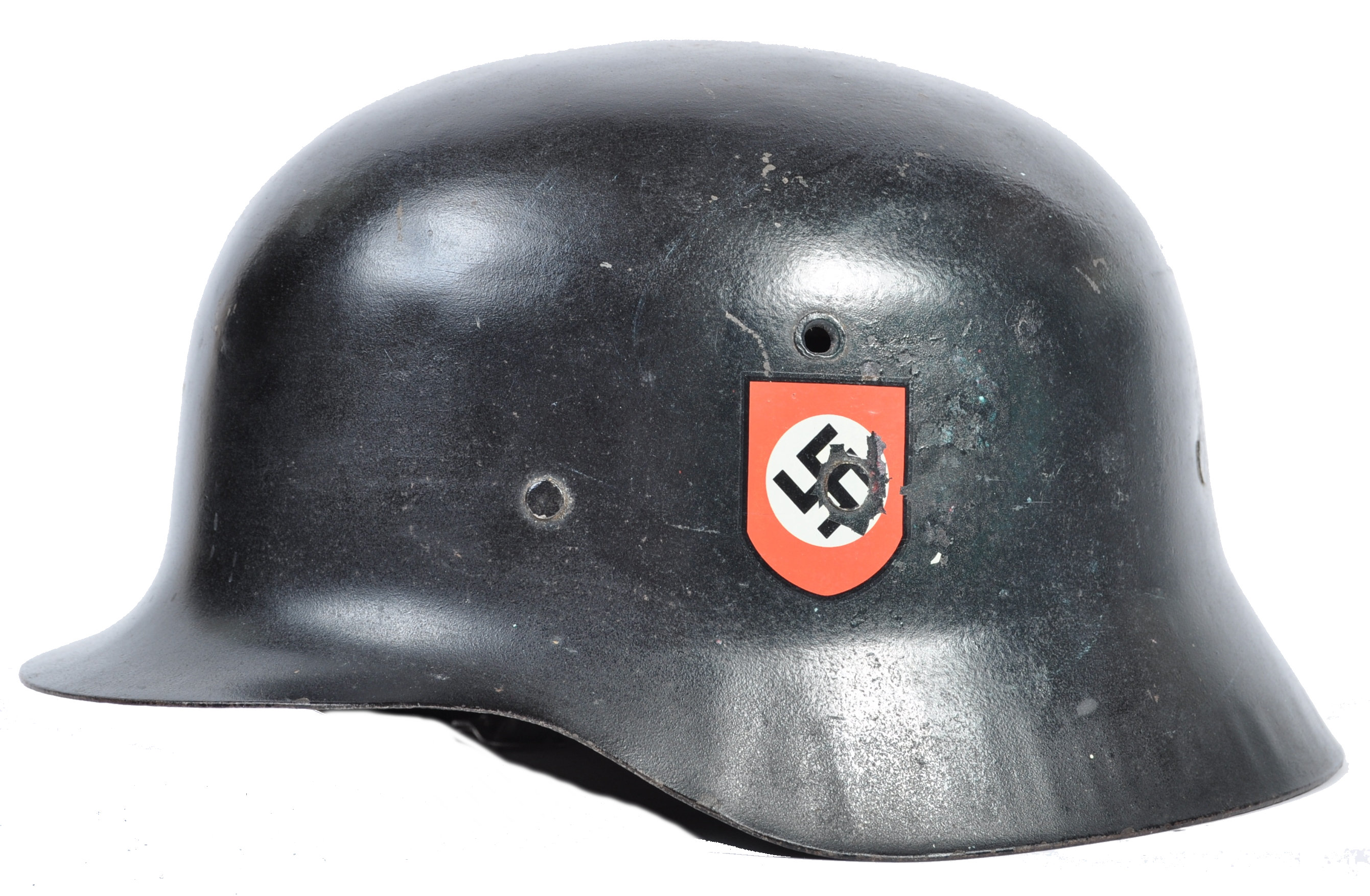 RARE ORIGINAL WWII GERMAN NAZI ' SS ' DOUBLE DECAL STAHLHELM - auctions ...