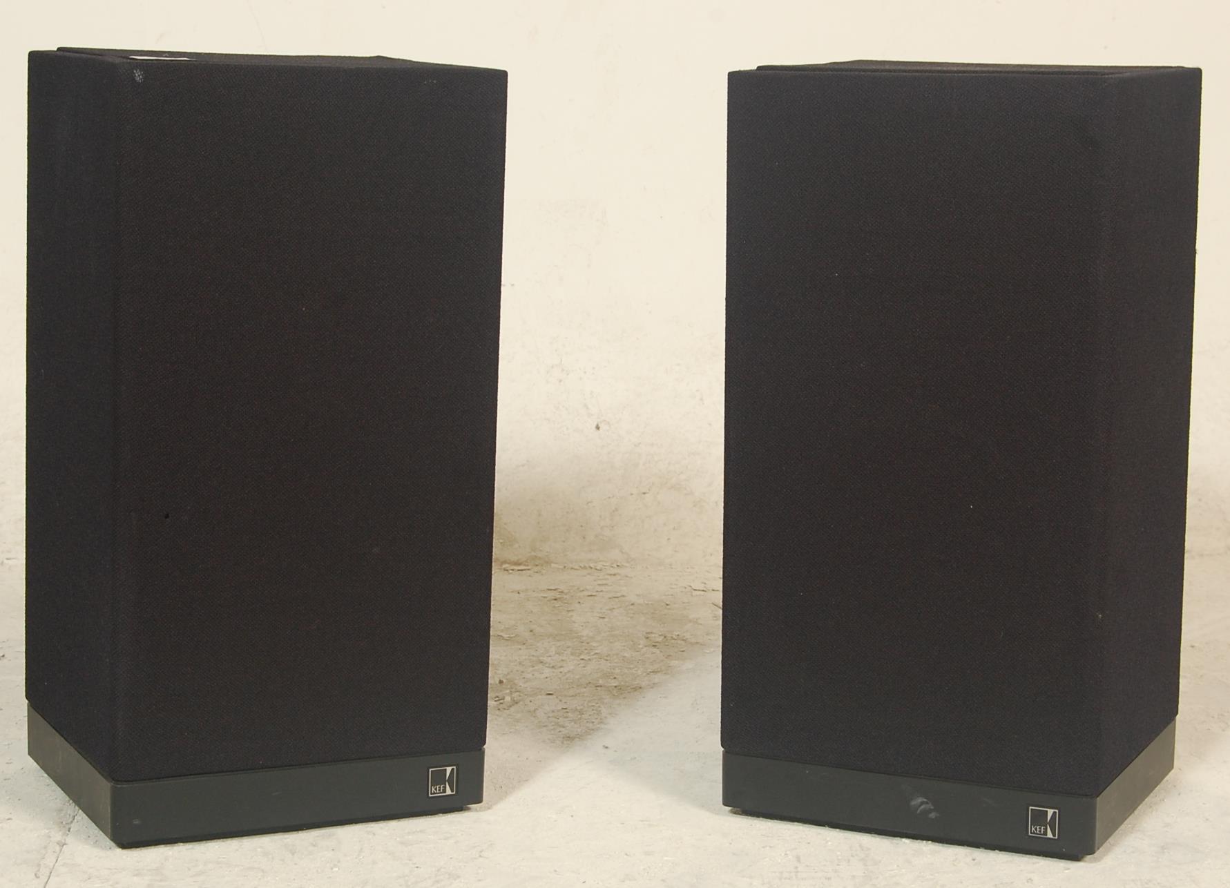 A pair of Kef Celeste III speakers type SP1107 No 16620 having black ...