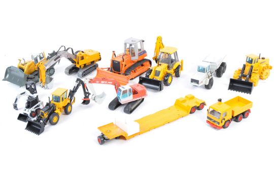 A collection of 12x mostly 1/50 scale diecast model plant construction ...