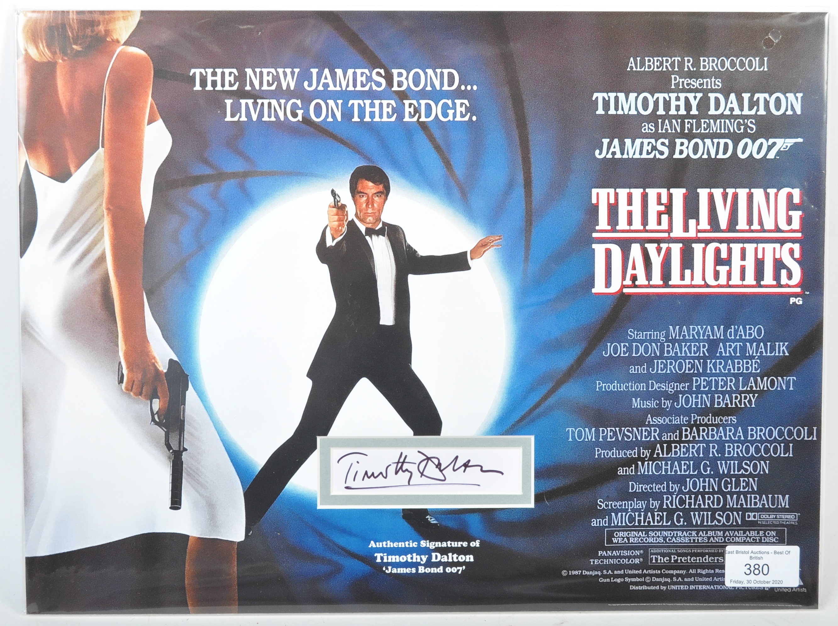JAMES BOND - TIMOTHY DALTON - AUTOGRAPH PRESENTATION LIVING DAYLIGHTS ...