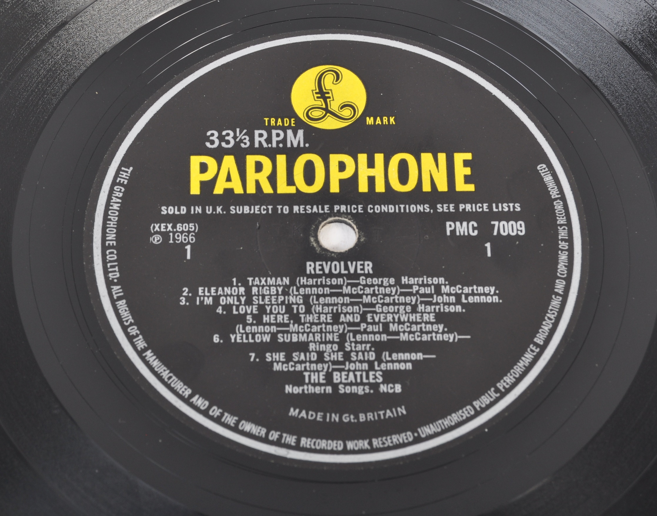 The Beatles - Revolver - Released 1966 Black & Yellow Parlophone Label ...