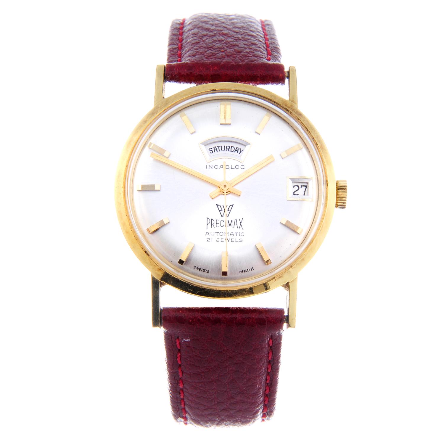 PRECIMAX - a gentleman's wrist watch. Gold plated case with stainless ...