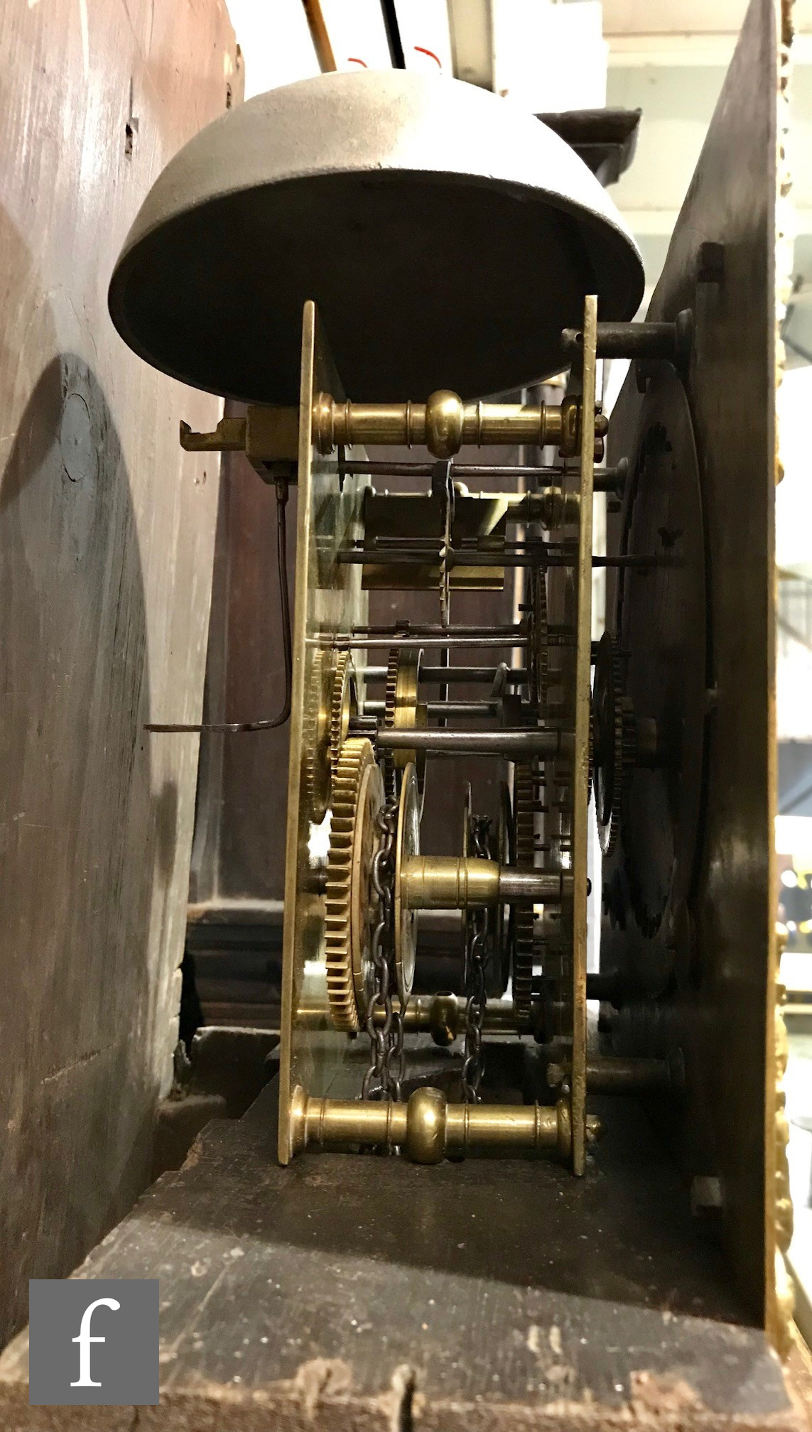 An 18th Century 30-hour longcase clock movement with 10 inch square ...