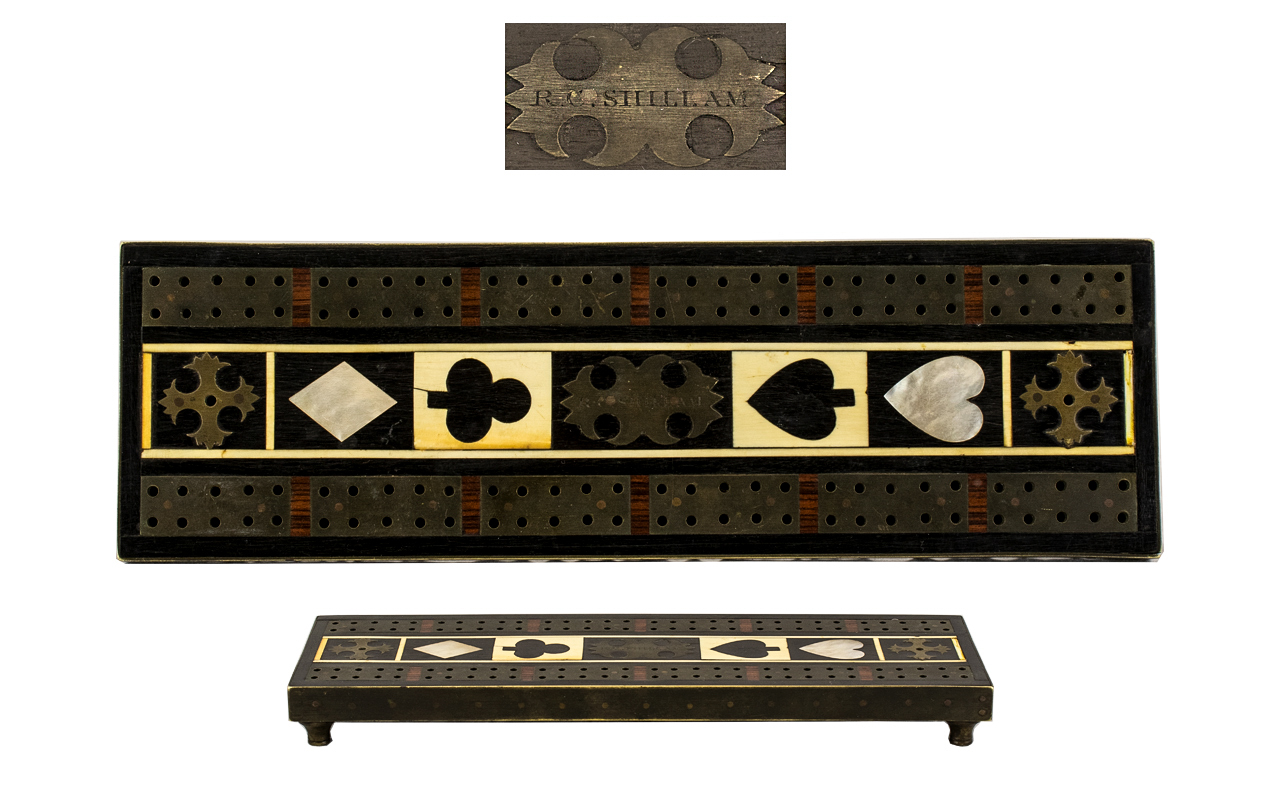 Regency Antique Cribb Gaming Board in the manner of George Bullock ...
