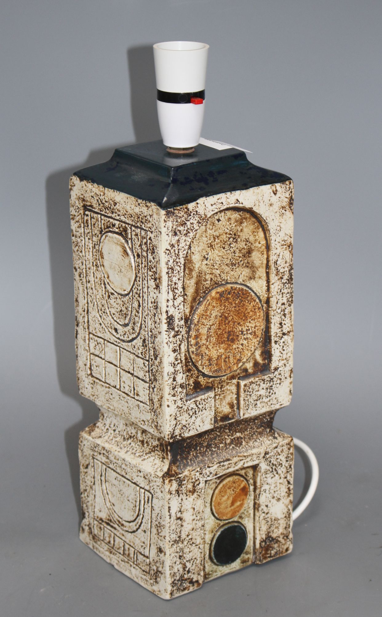 A Troika double lamp base, by Roland Bence, c.1972, height excluding ...
