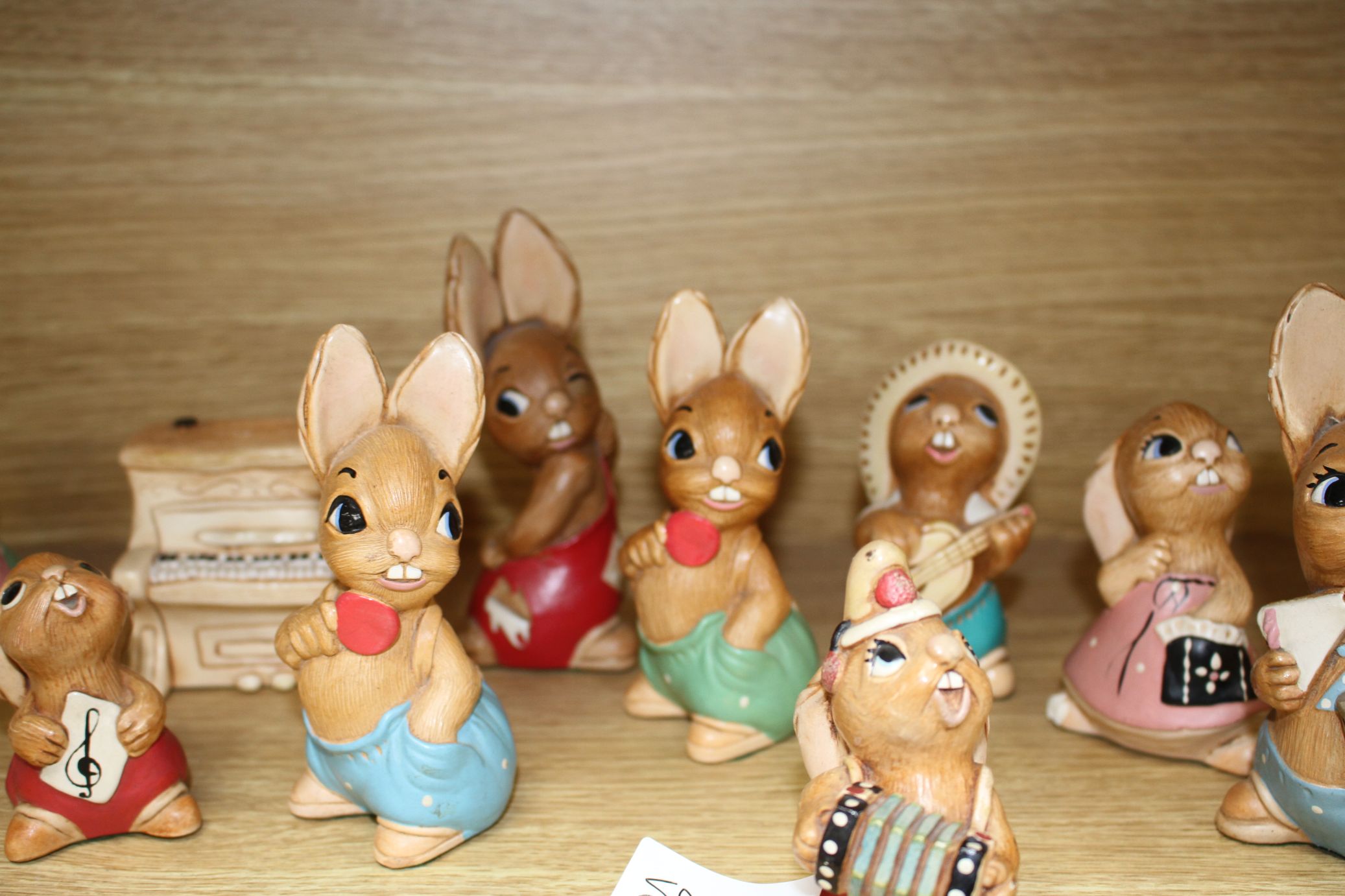 Eleven assorted Pendelfin rabbits and a piano Condition:- Squeezy ...