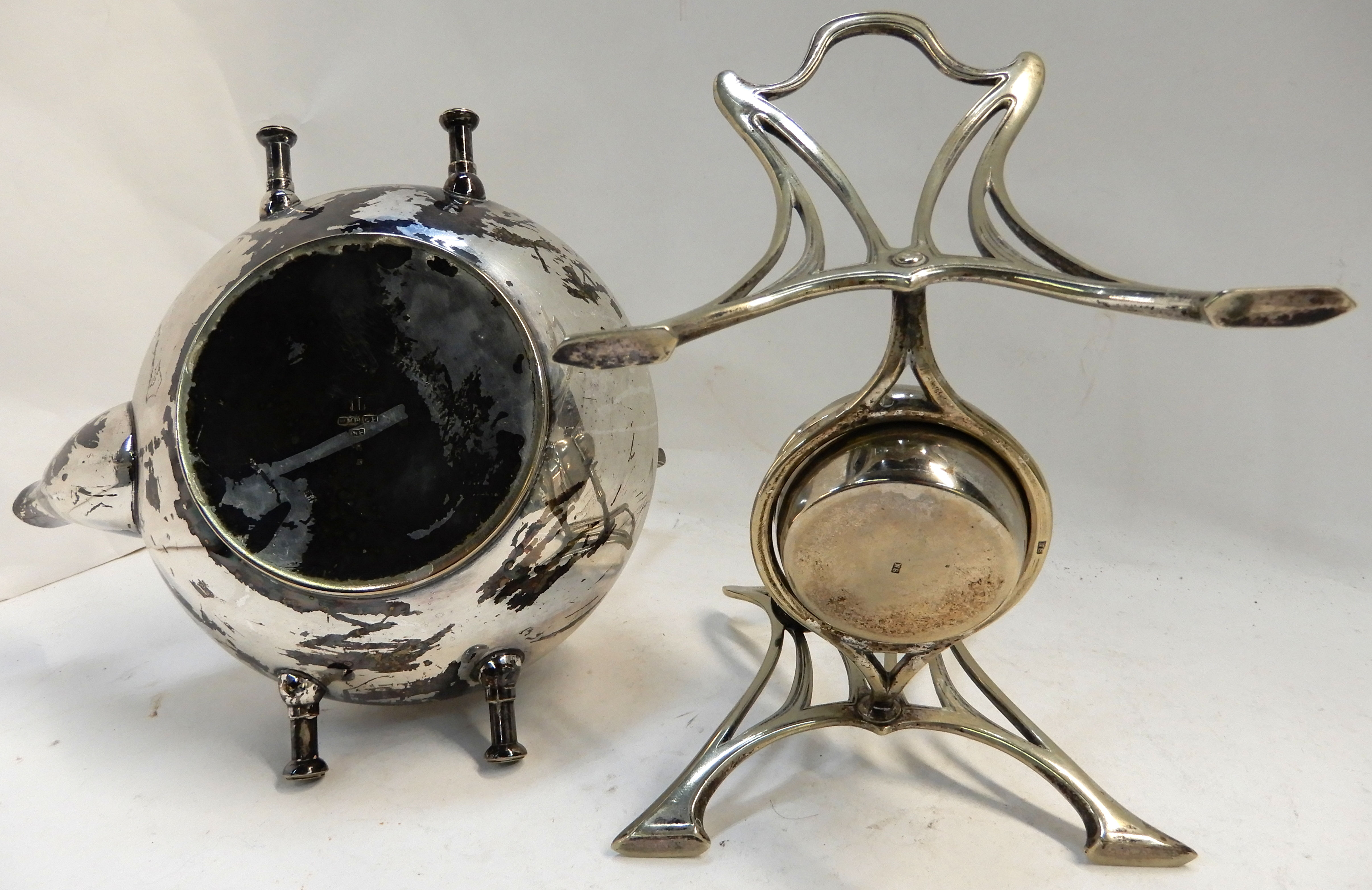 A WMF EPNS Arts & Crafts spirit kettle on stand Condition Report ...
