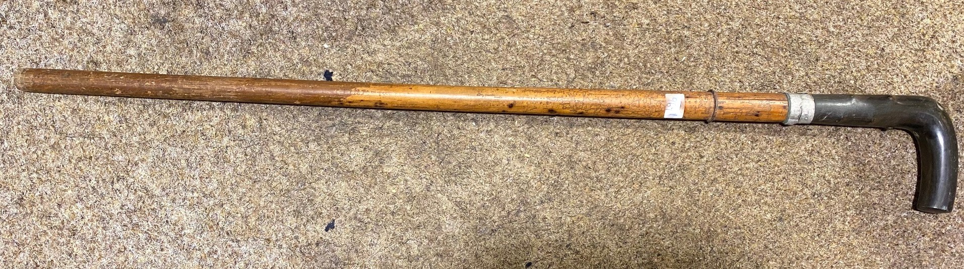 A Victorian single-shot walking stick gun with pull action, 82cm long ...