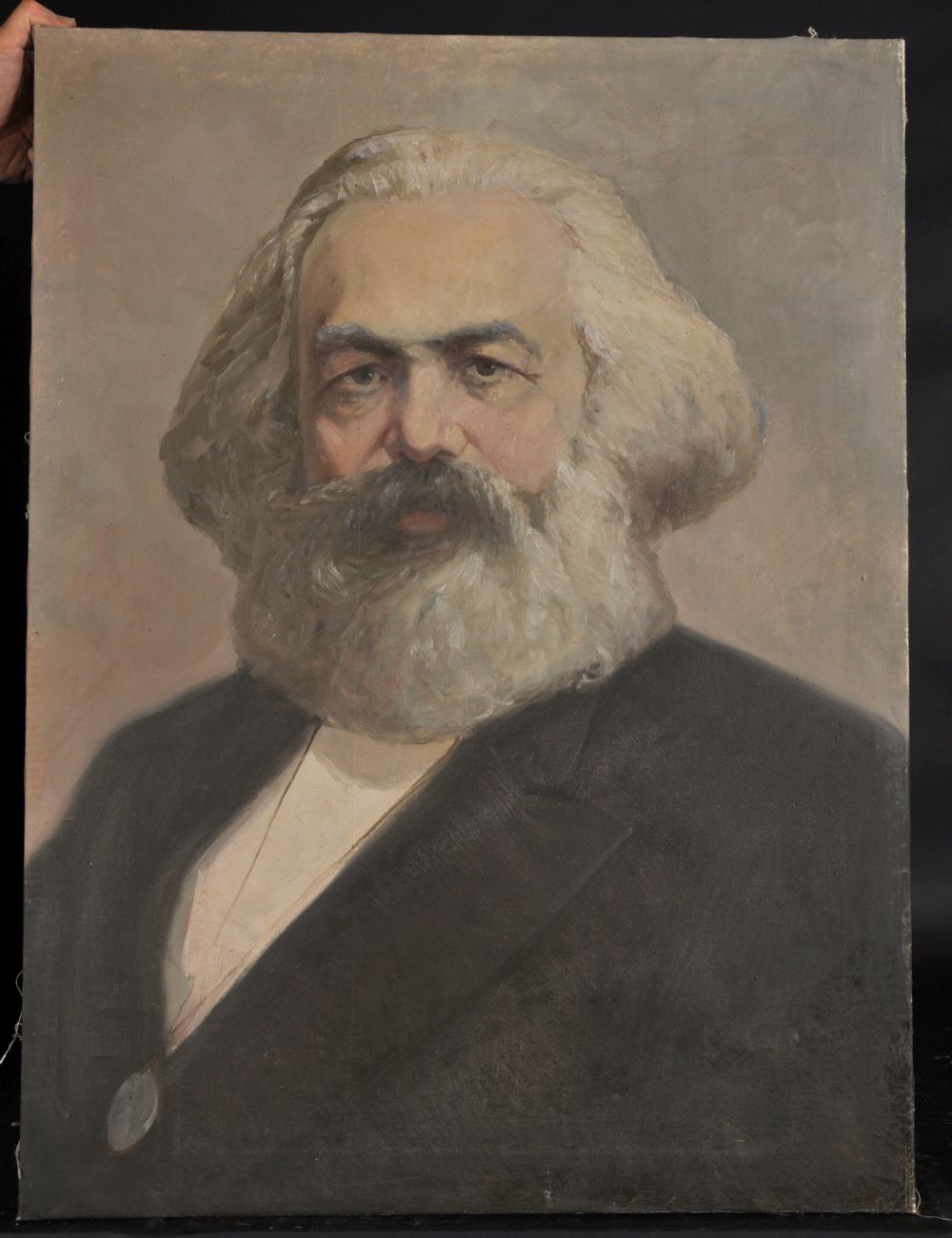 20th Century Russian School. A Bust Portrait of Karl Marx, Oil on ...