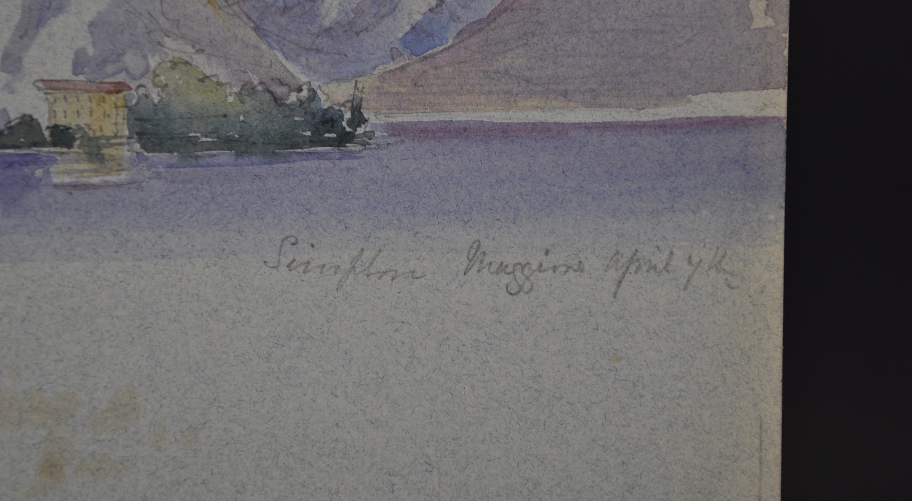 Follower of John Ruskin. Italian Lakes with Mountains, Watercolour ...