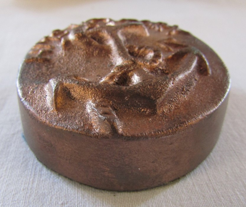 HMS Victory copper chart weight / paperweight D 6 cm