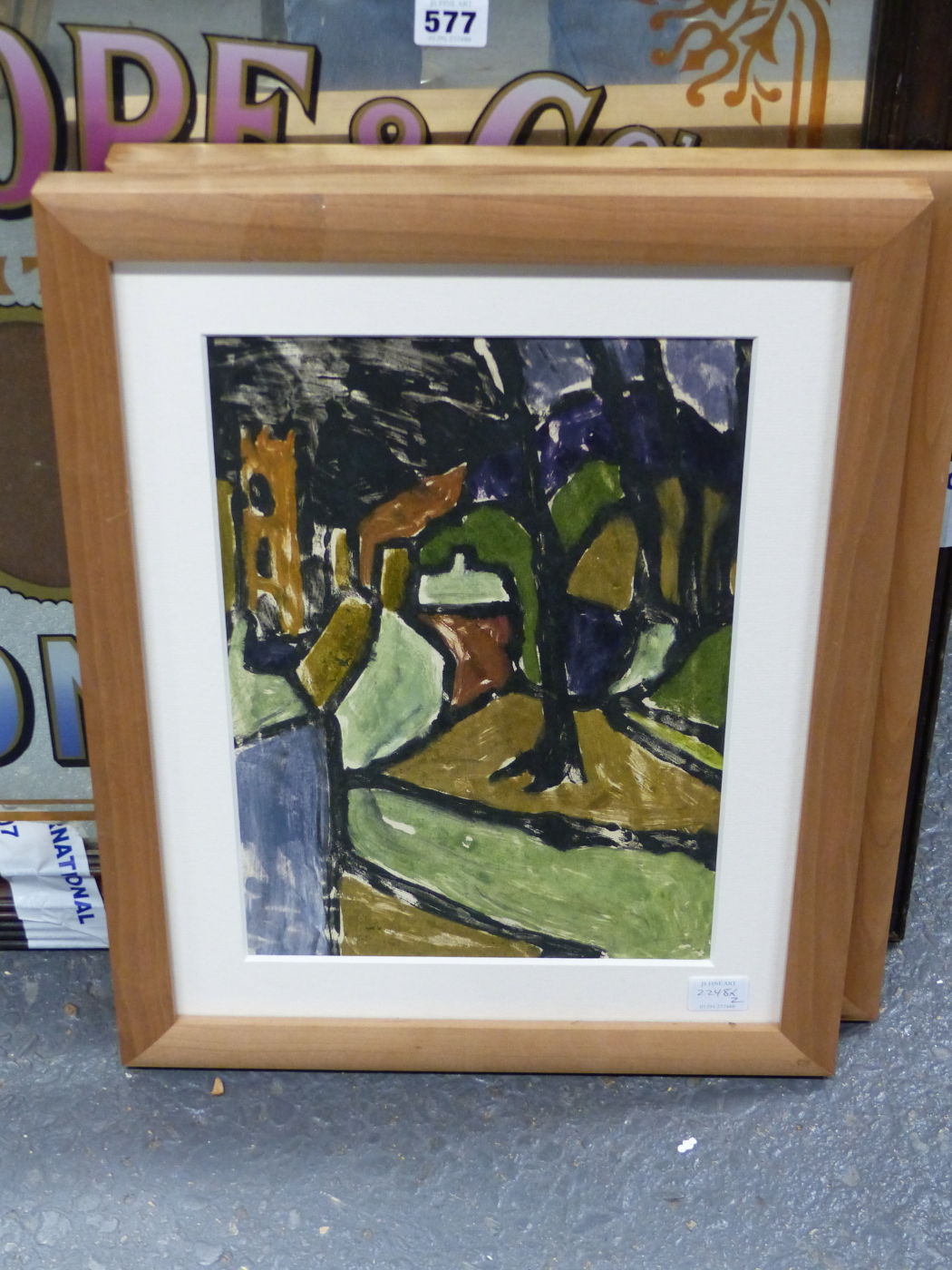 BRIGID WRIGHT 1939-2000 (ARR)TWO ABSTRACT LANDSCAPE VIEWS, WATERCOLOURS ...