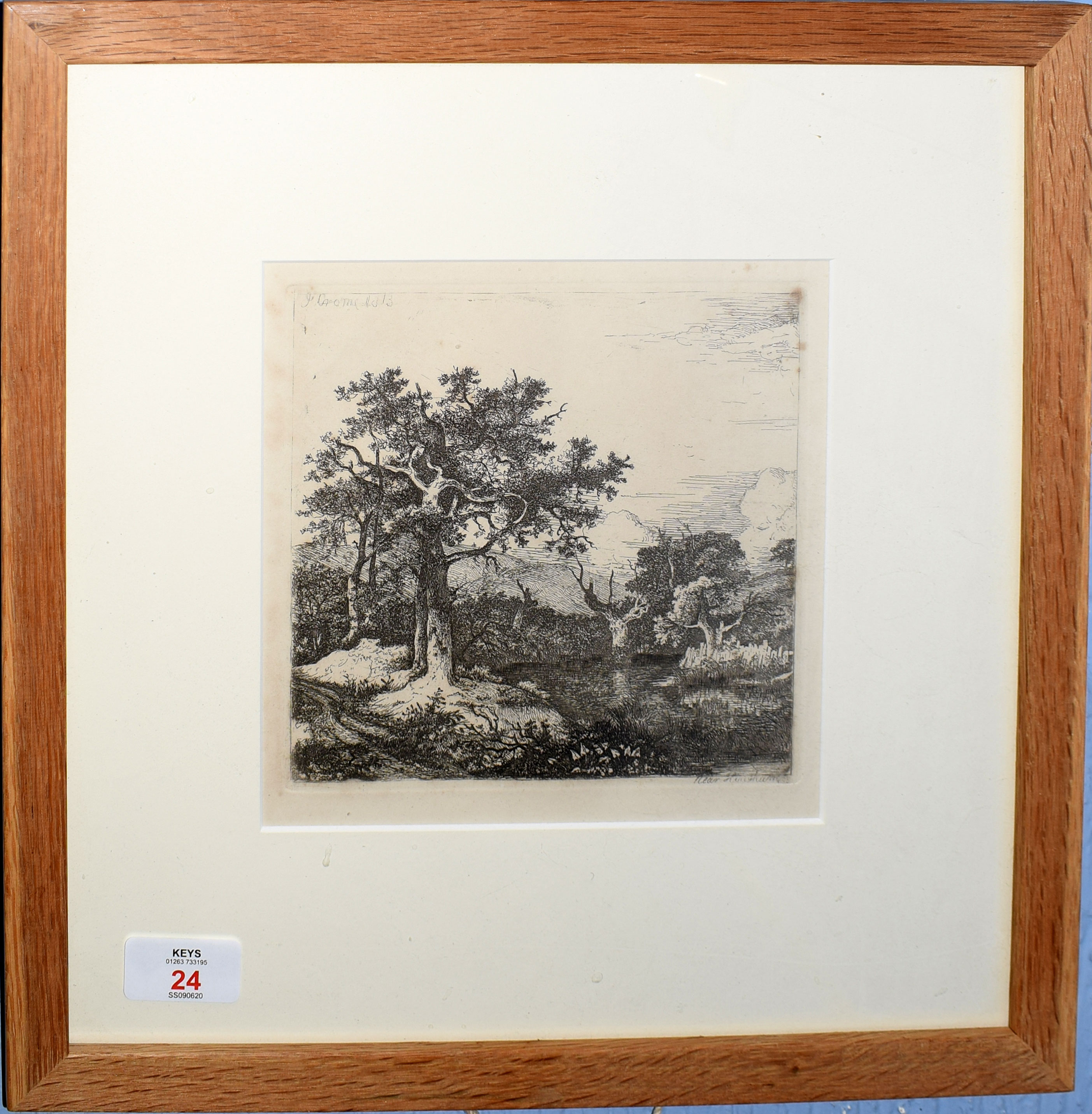 John Crome (1768-1821), "Near Hingham", black and white etching, circa ...