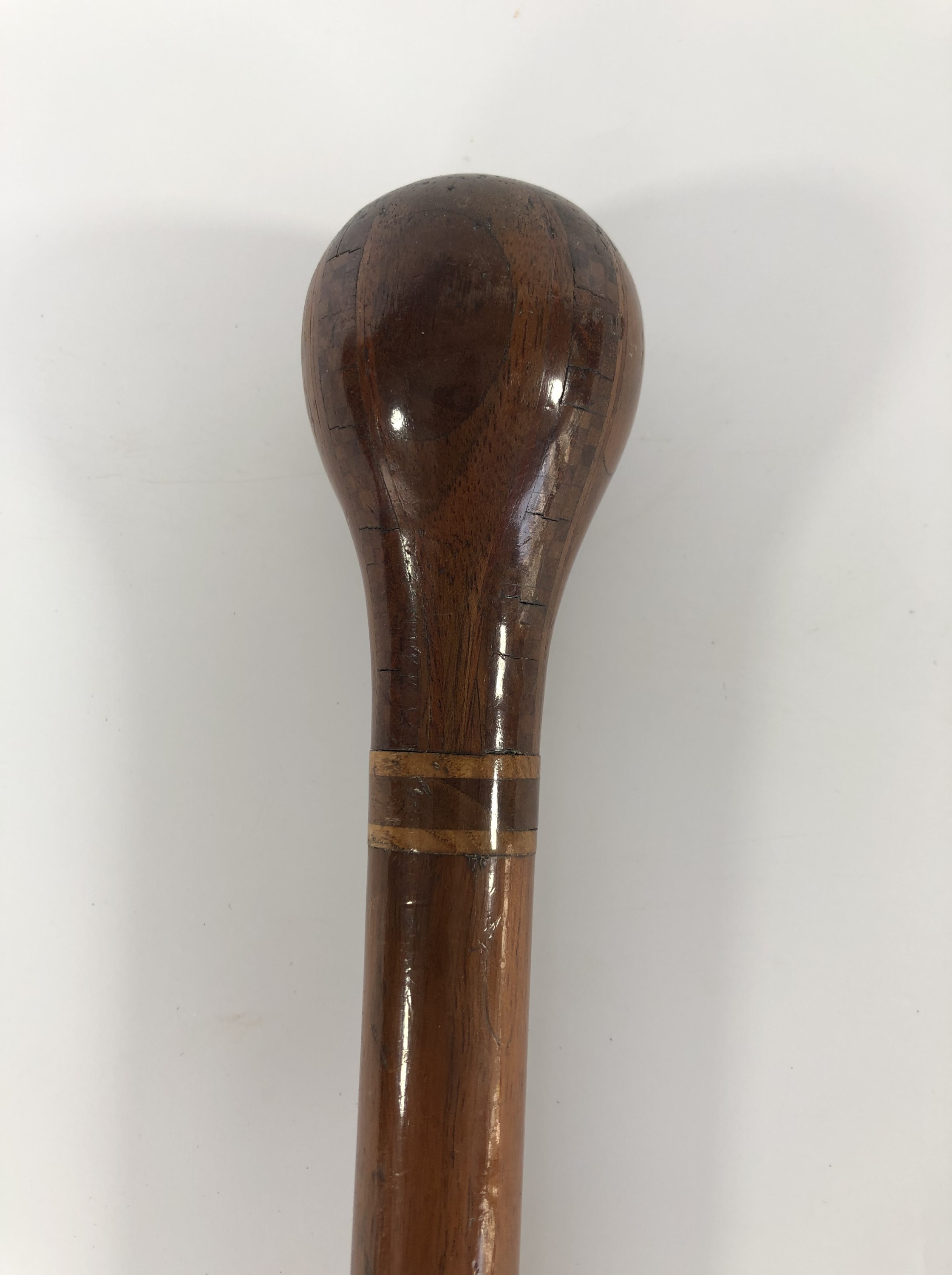 A Great War RAF walking cane fabricated from laminate hardwood salvaged ...