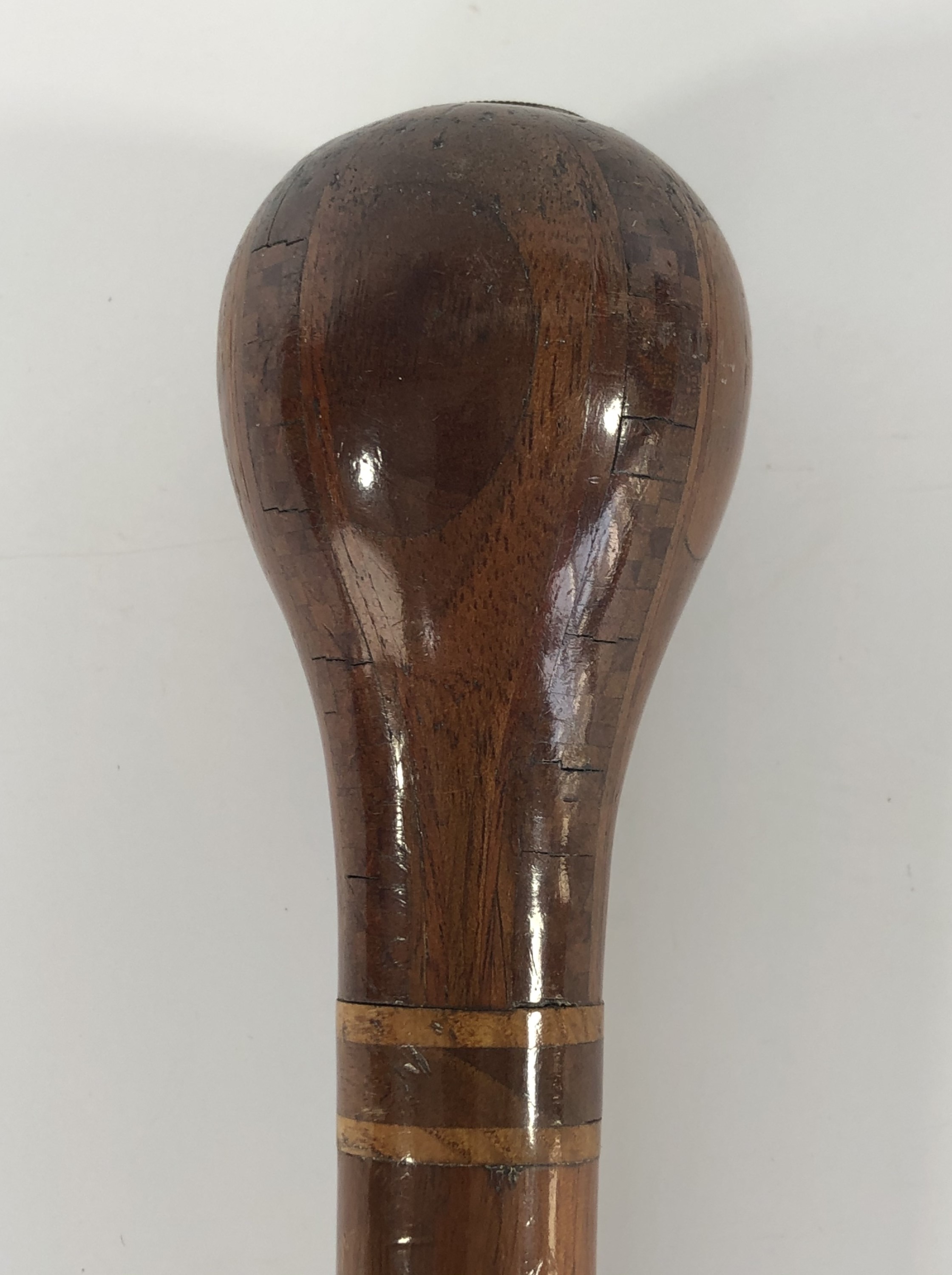 A Great War RAF walking cane fabricated from laminate hardwood salvaged ...