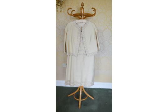 Vintage Fashion, Hartnell, a ladies evening jacket and dress, with hand ...