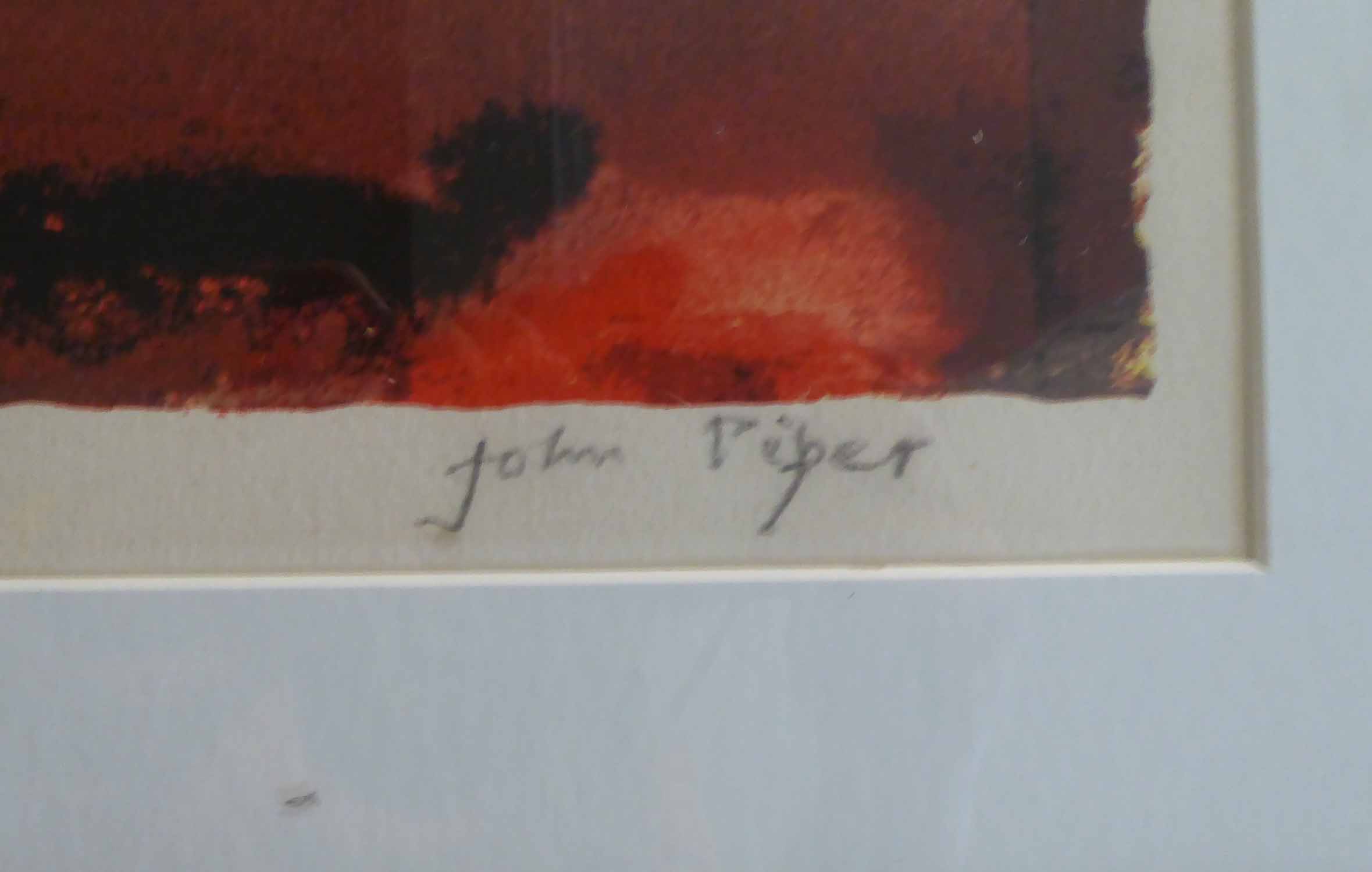 JOHN PIPER 'Untitled', screen print, signed in pencil, 50cm x 65cm ...