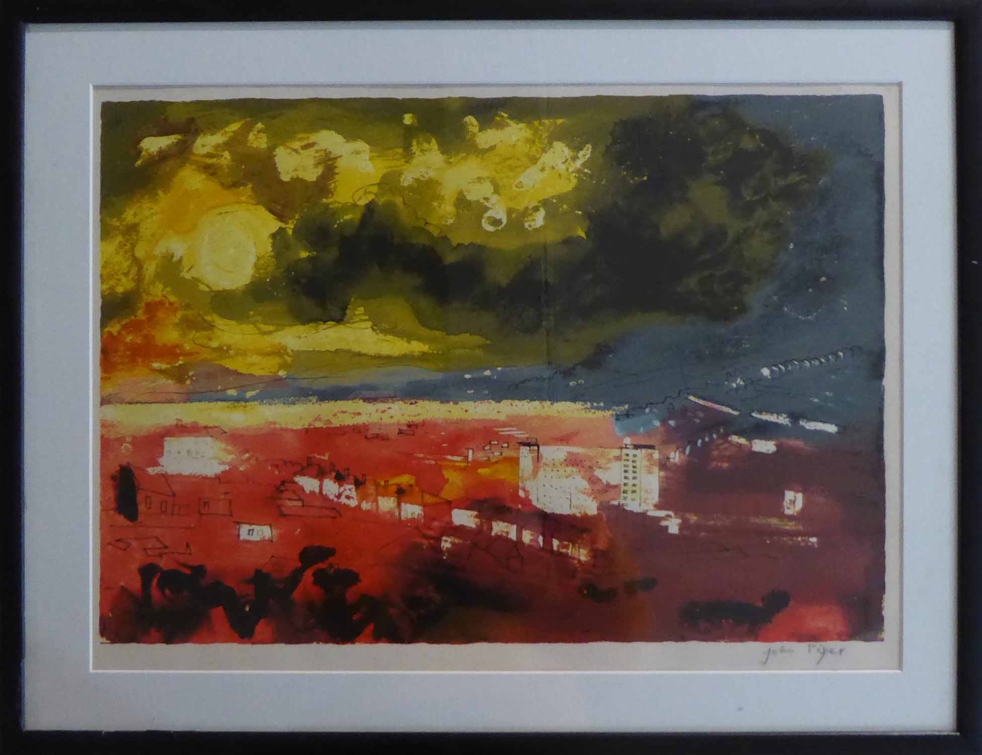 JOHN PIPER 'Untitled', screen print, signed in pencil, 50cm x 65cm ...