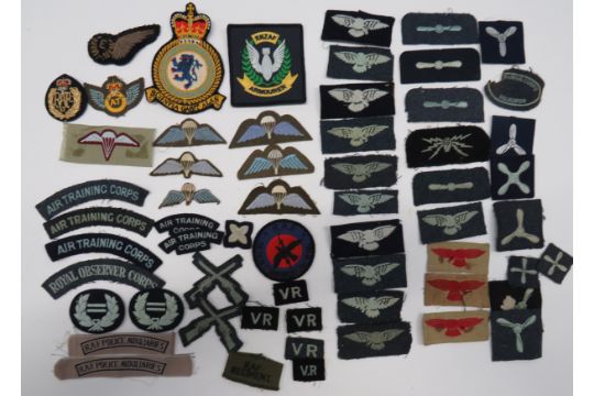 Selection of Various Aviation Badges including bullion embroidery E ...