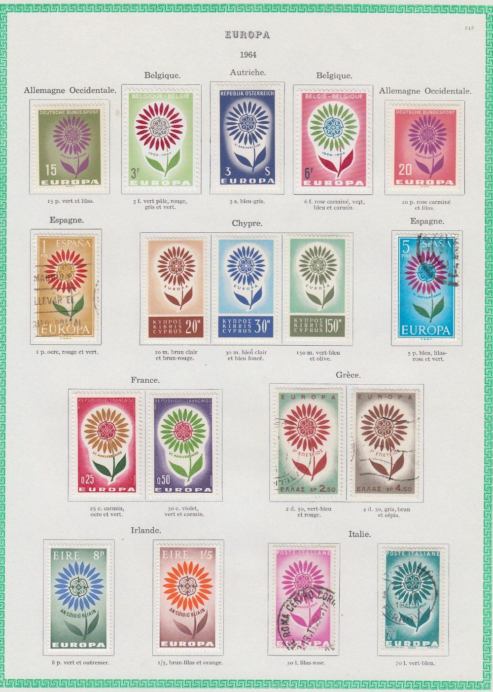 STAMPS : EUROPA, 1956 to 1984 mint or used collection on printed album ...