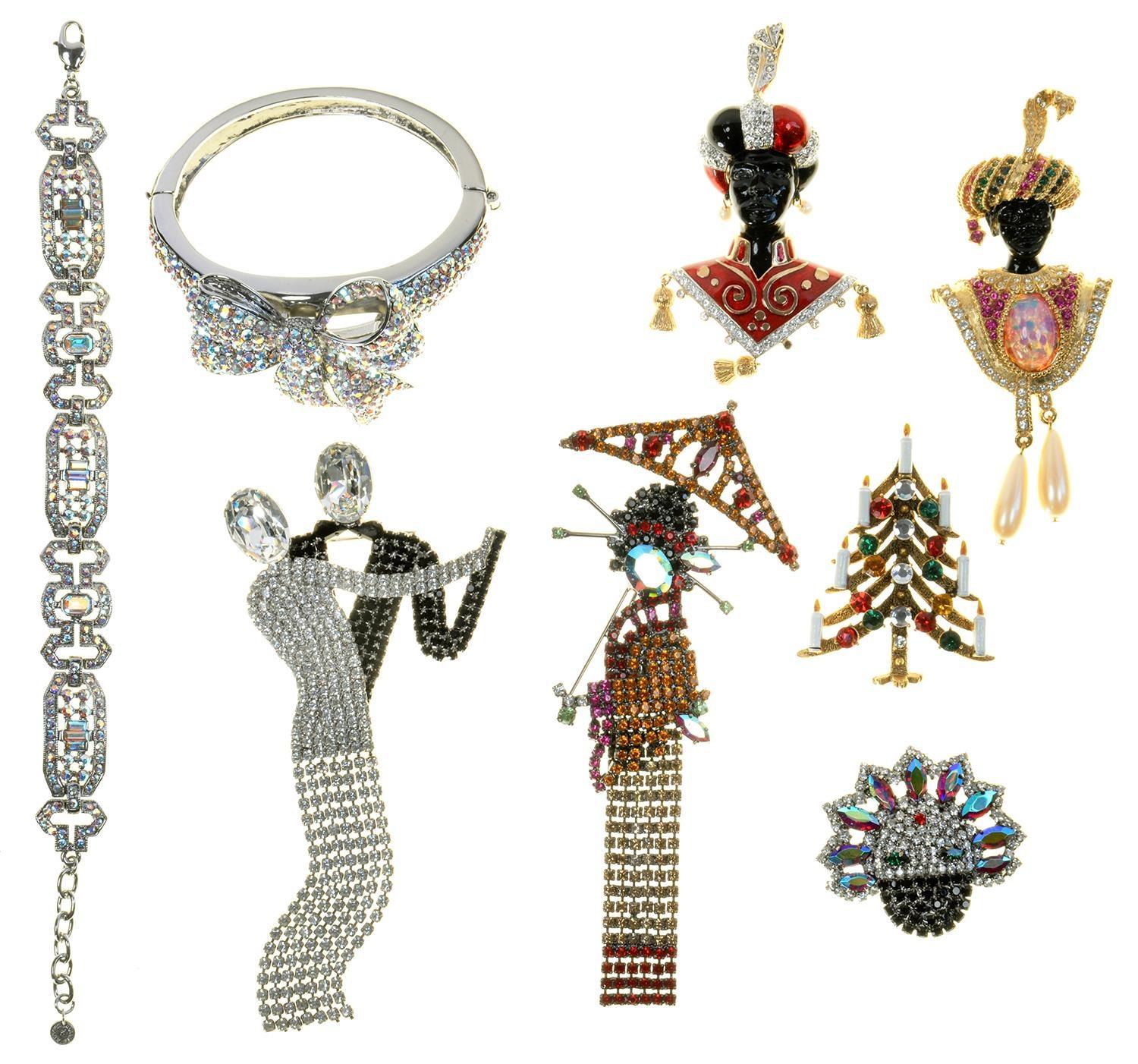 A QUANTITY OF BUTLER AND WILSON DIAMANTE JEWELLERY, COMPRISING TWO ...