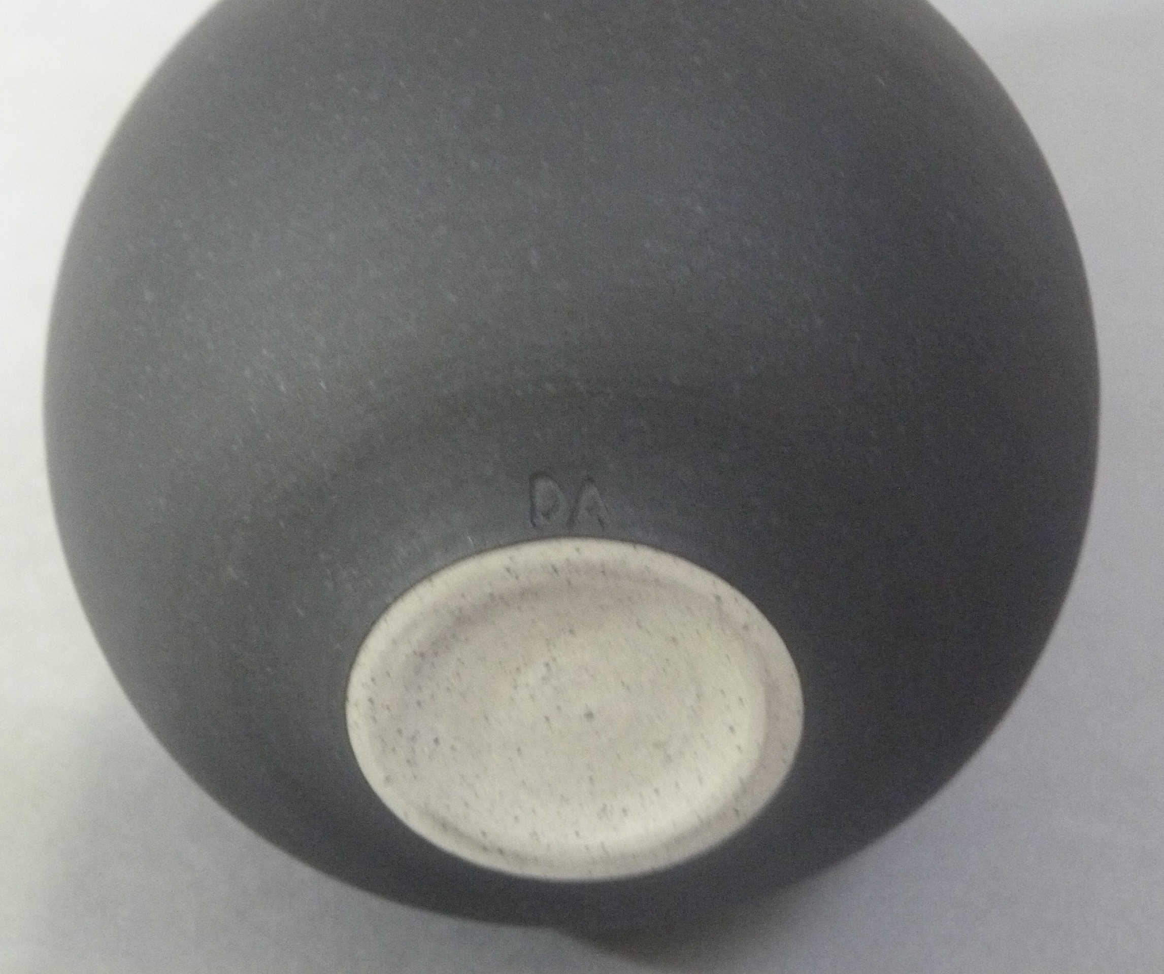 Dan Arbeid - A studio pottery vase, the baluster body with black ...