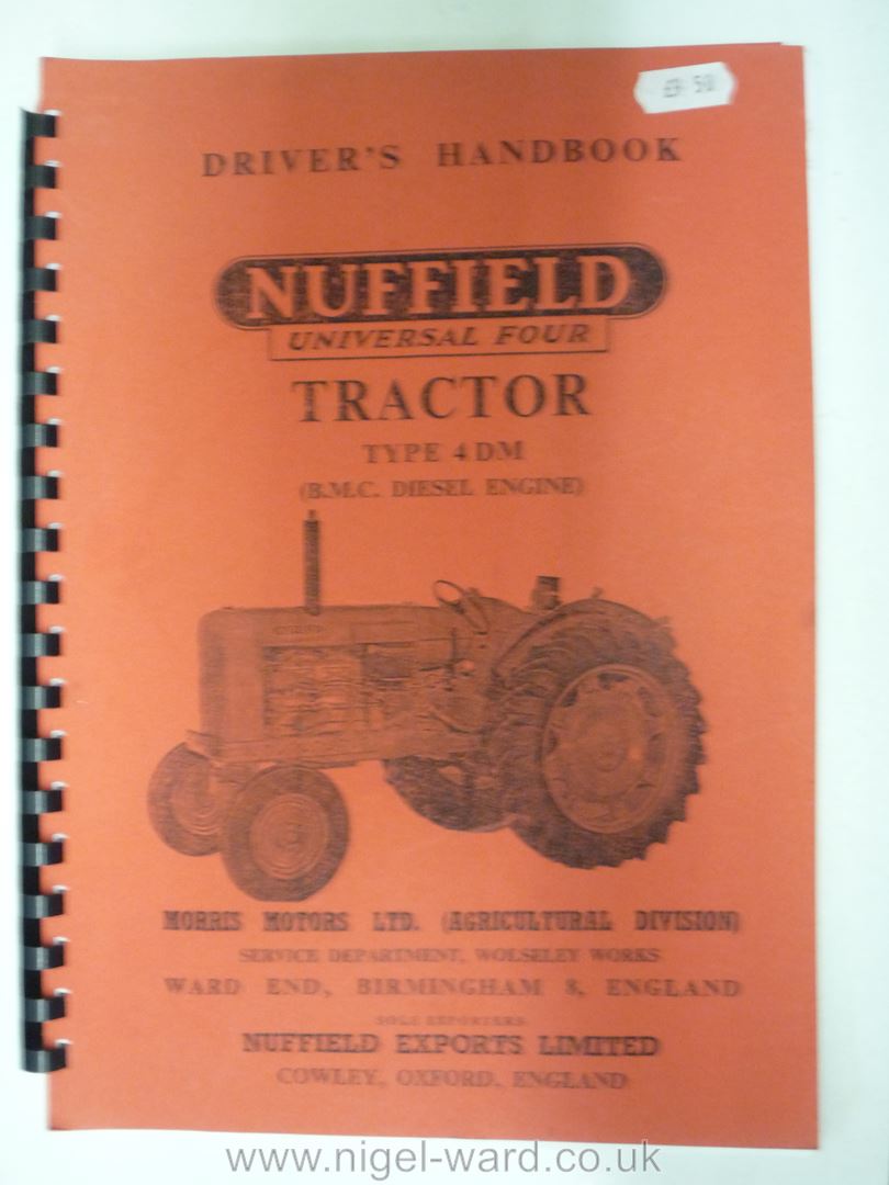 A Nuffield 4DM/Universal Four Diesel-engined farm tractor registration ...