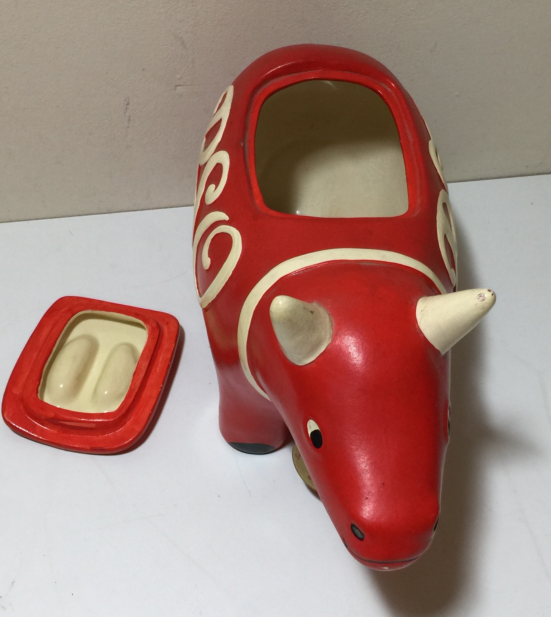 RSO COW COOKIE JAR. A painted porcelain model of the famous 'RSO ...
