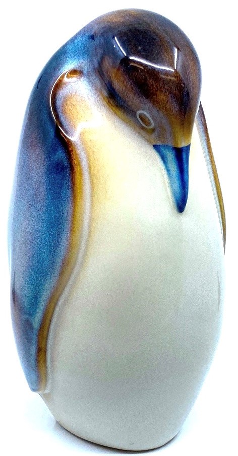 Large Goebel pottery figure of a king penguin, height 27.5cm, the base ...