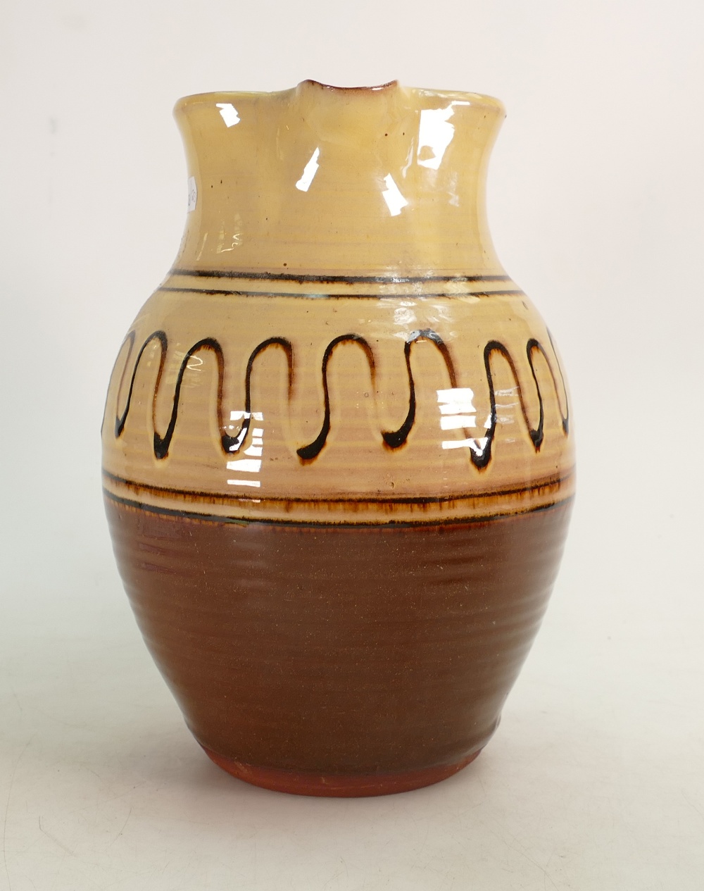 Winchcombe,Studio pottery Slip ware Jug: Impressed seal marks, height ...