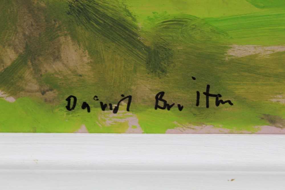David Britton , contemporary, oil on board - St Botolphia Ruins, signed ...