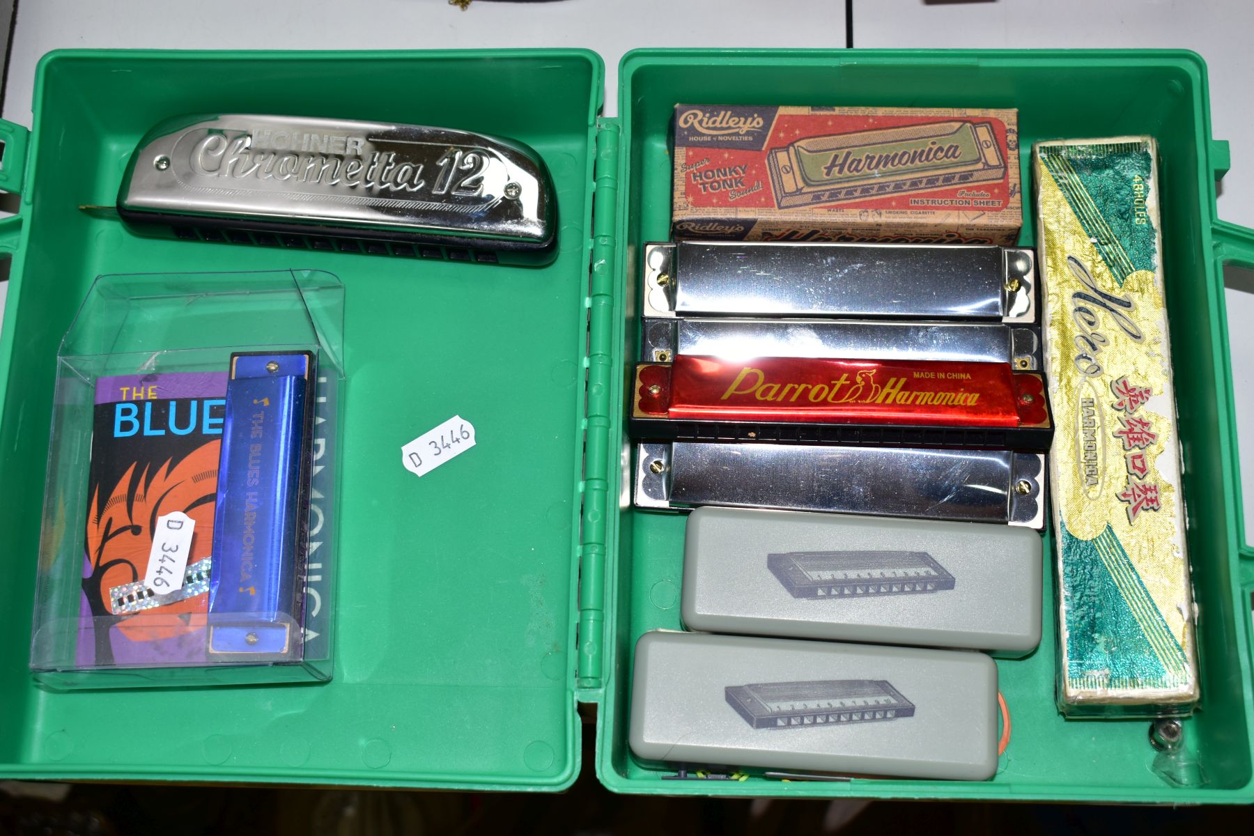 A GROUP OF TEN HARMONICA, including Homer 'Chrometta 12', 'The Blues ...