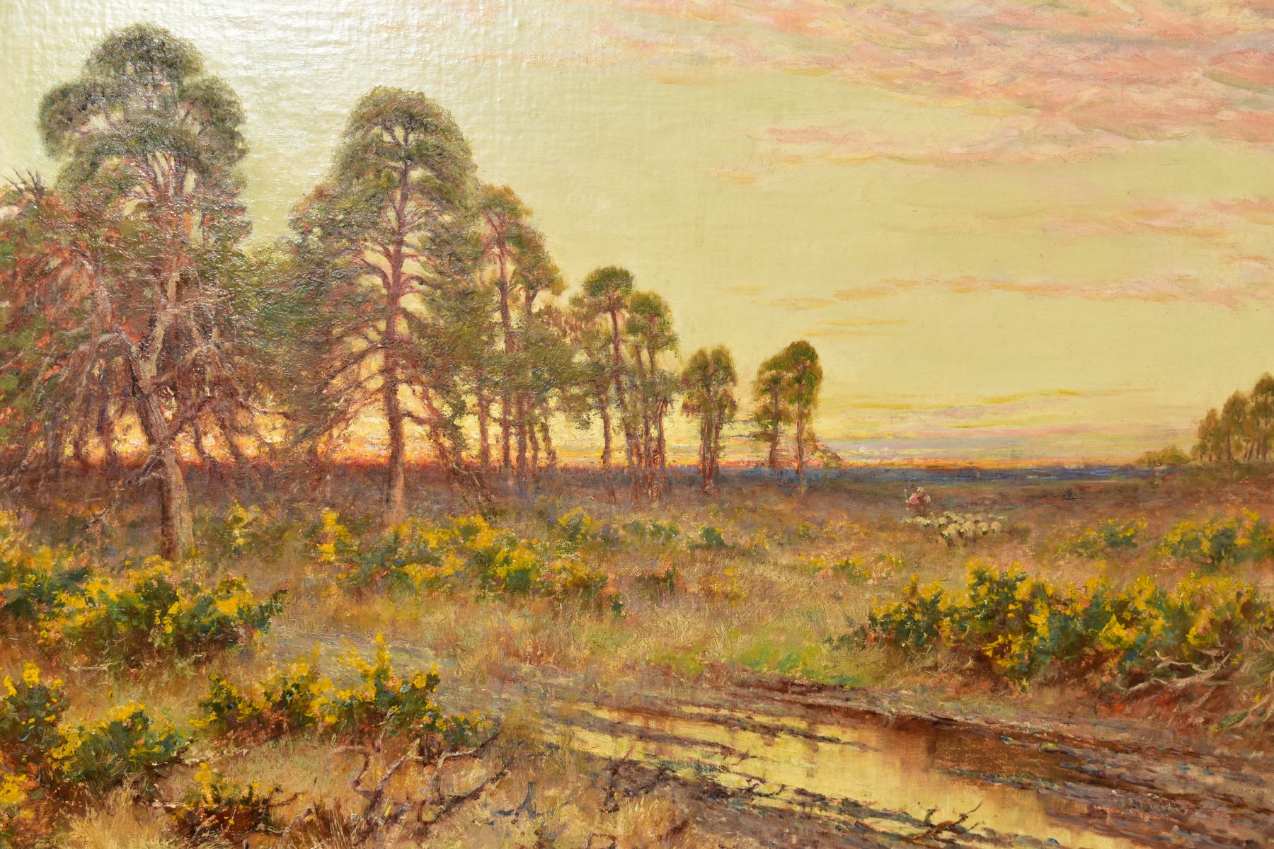JAMES TOWNSEND RBA (BRITISH FI 1883.d.1949) 'SUNSET ON A SURREY COMMON ...