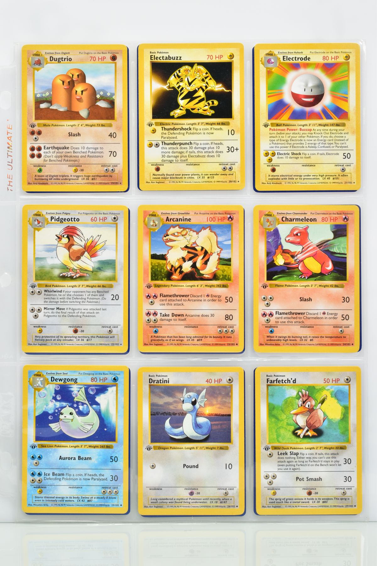 COMPLETE FIRST EDITION SHADOWLESS POKEMON CARDS BASE SET, complete set ...