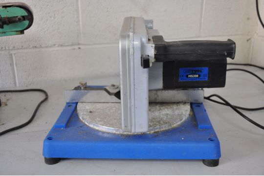 A NUTOOL MS200 205MM COMPOUND MITRE SAW (PAT pass and working) and a ...