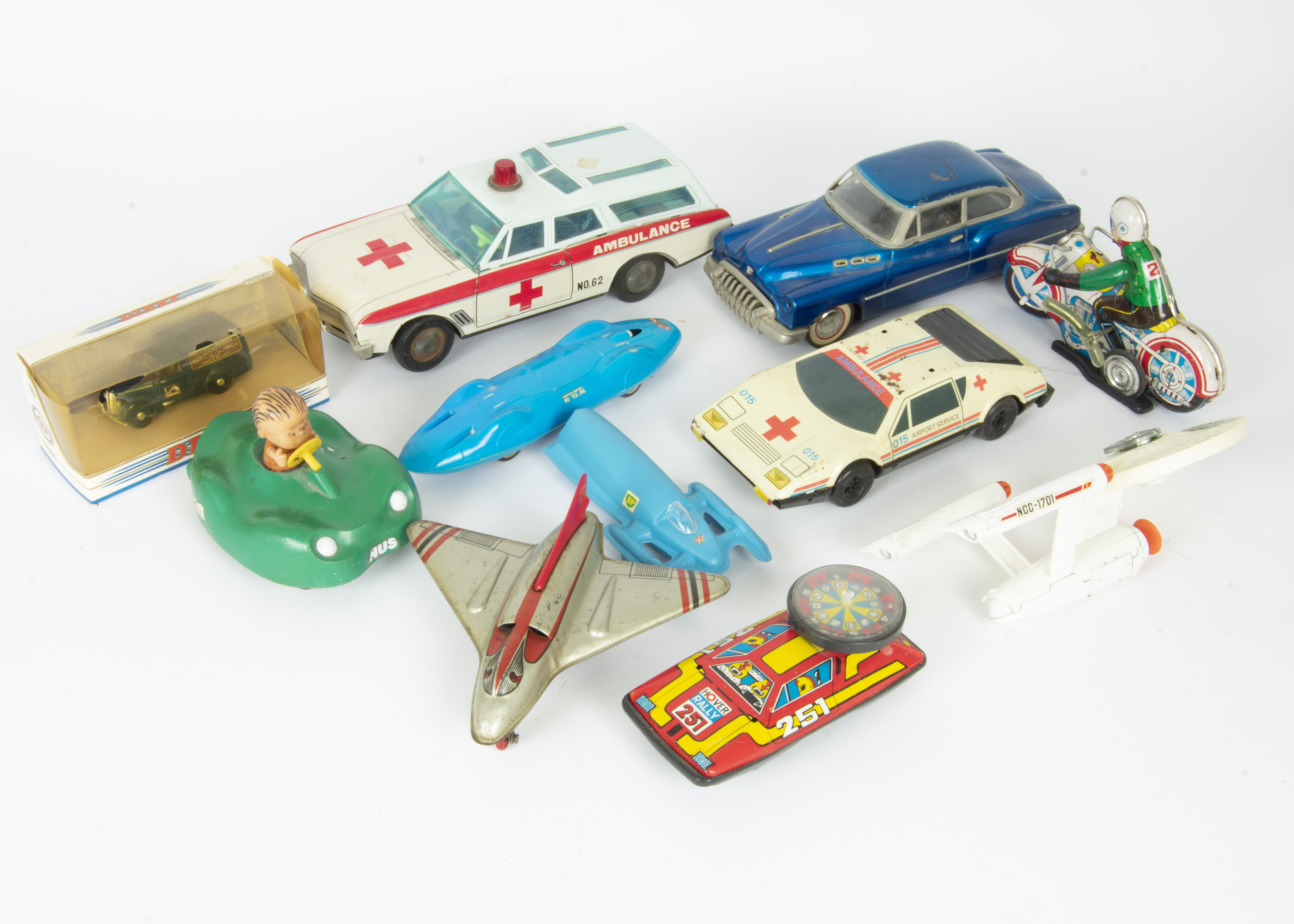 Jetex Bluebird various Tin Cars and other Toys, Jetex BP Bluebird Set ...