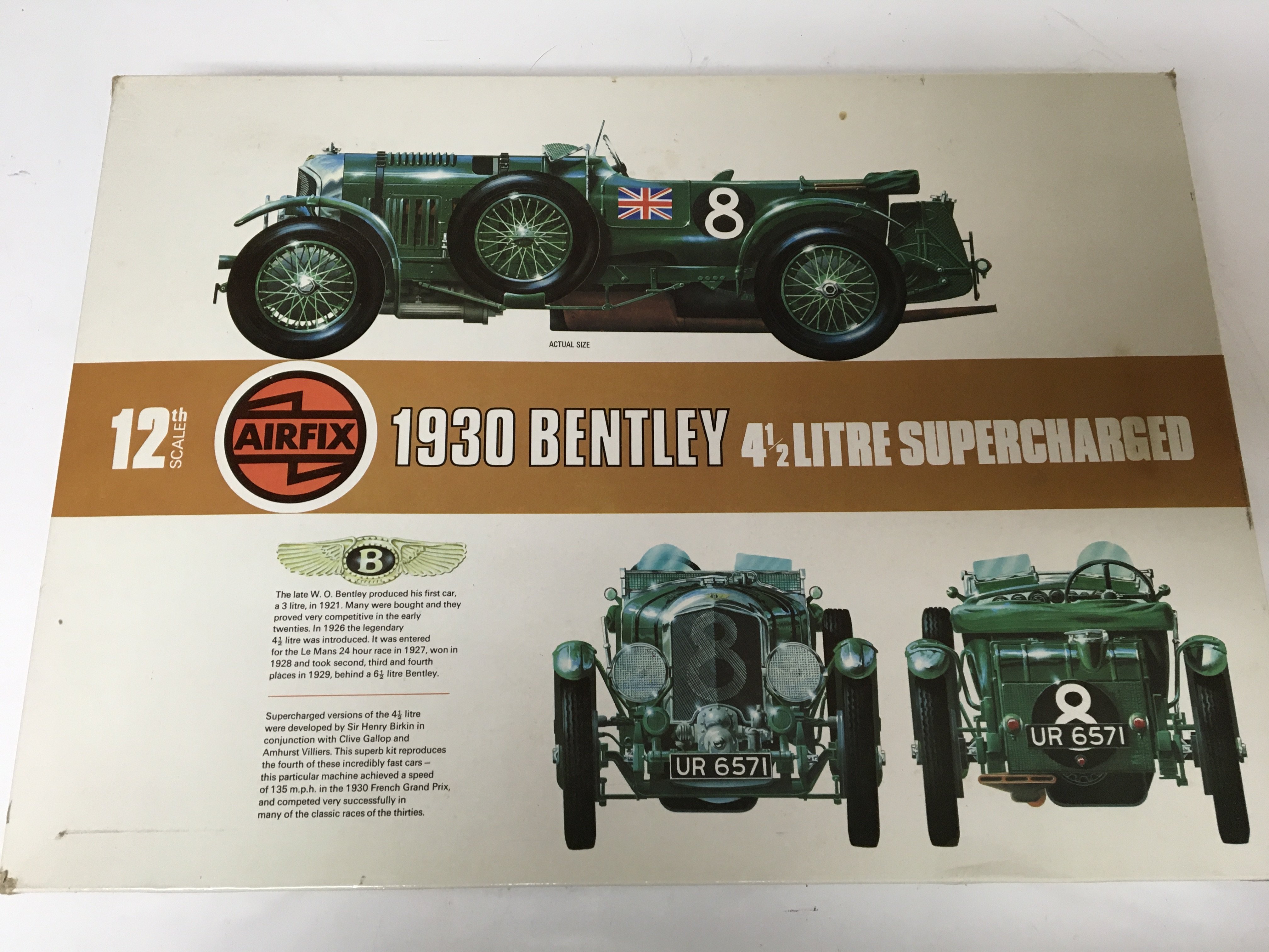 Airfix 1:12 scale, 1930 Bentley 4.5 litre supercharged, unused in box