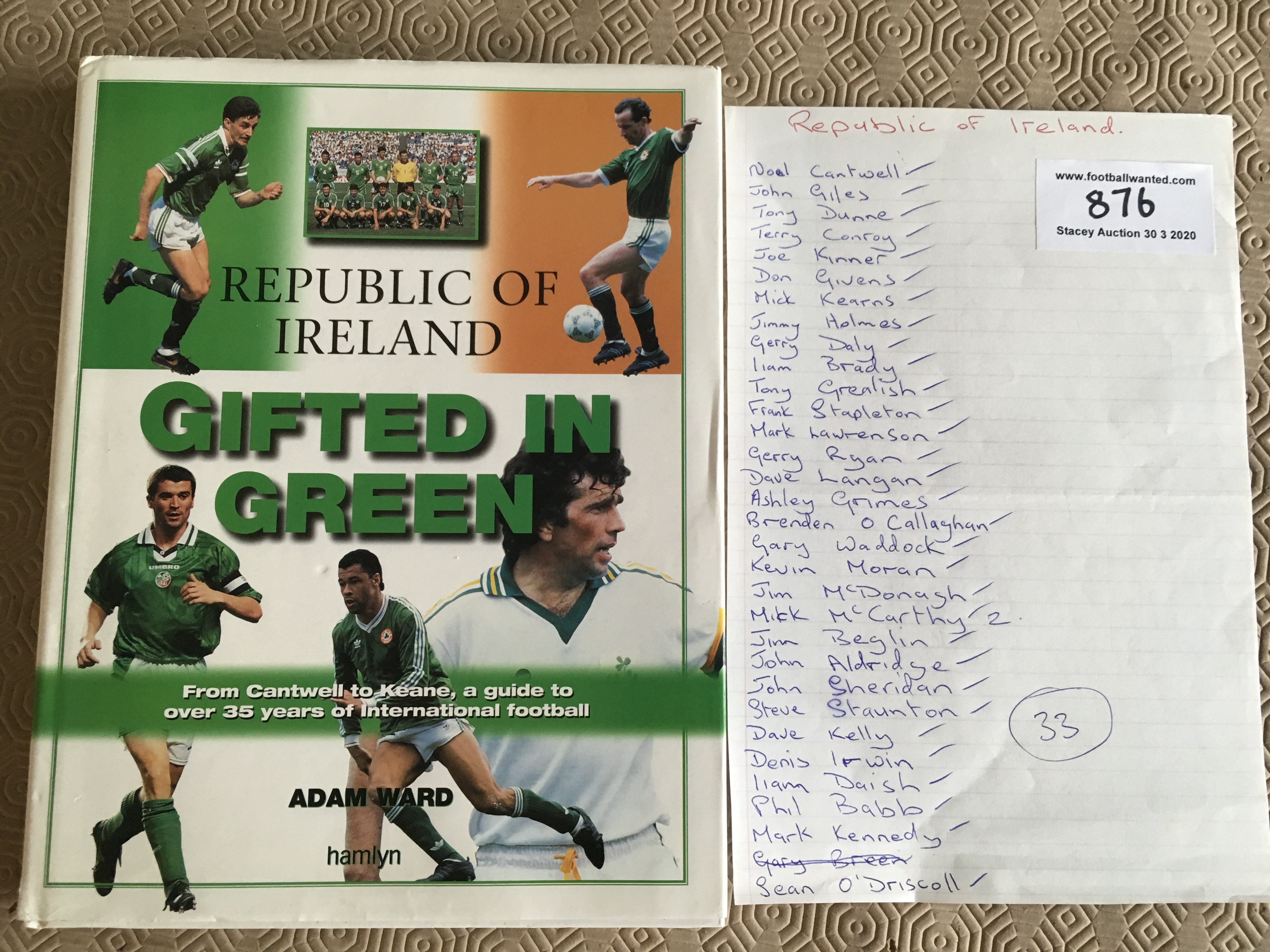 Republic Of Ireland Signed Football Book: Gifted In Green a superb book ...