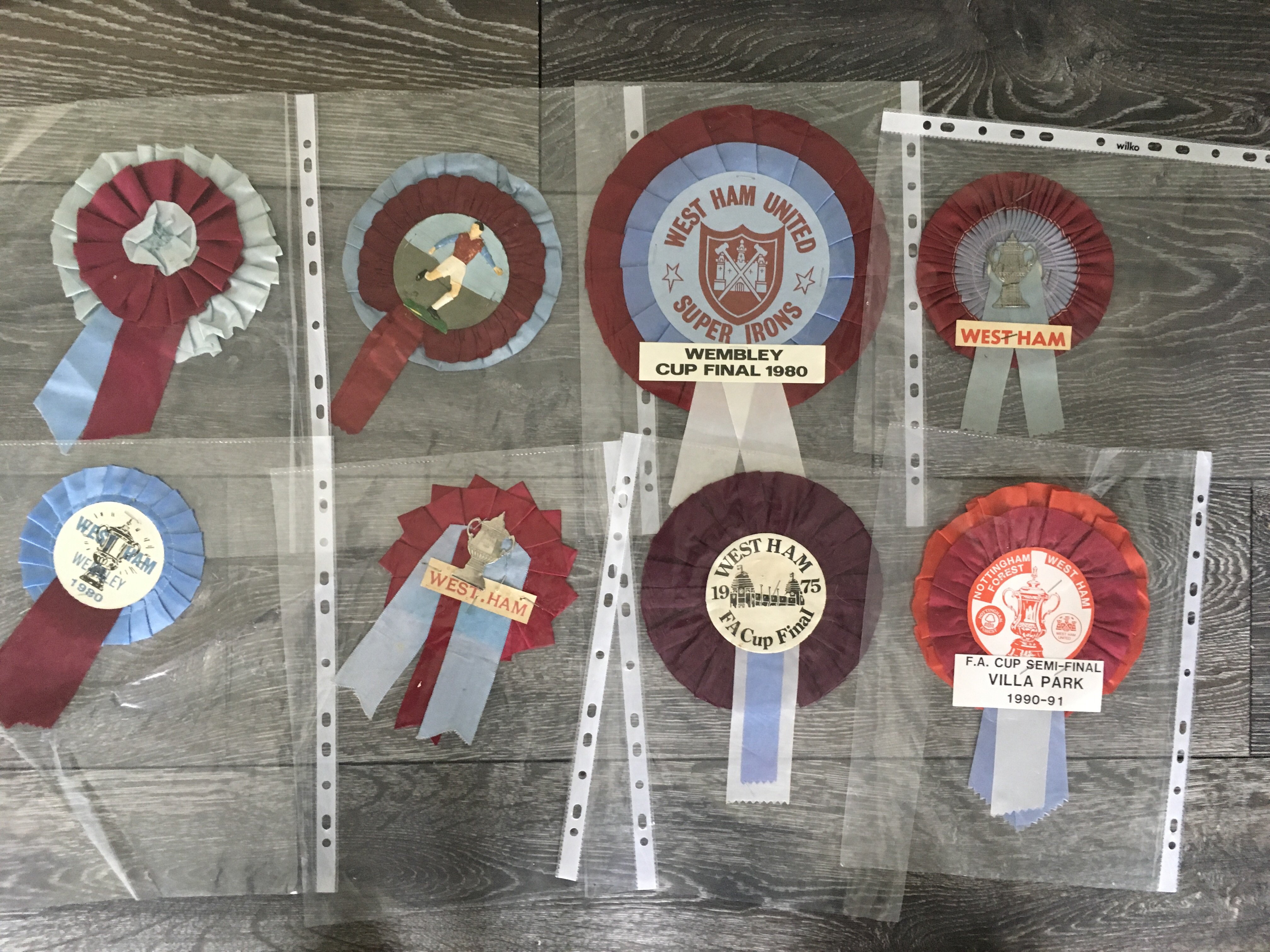 West Ham Football Rosette Collection: Includes FA Cup Finals and a nice ...