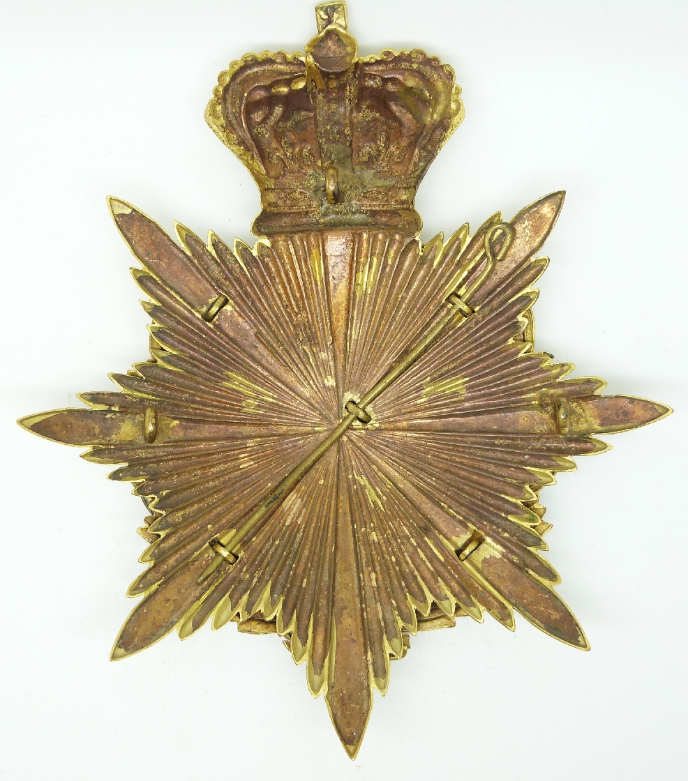 British Army Berkshire Regiment Victorian officer's blue cloth helmet plate