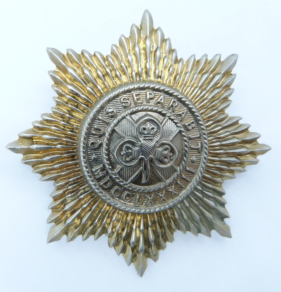 British Army 4th Dragoon Guards NCO's metal arm badge