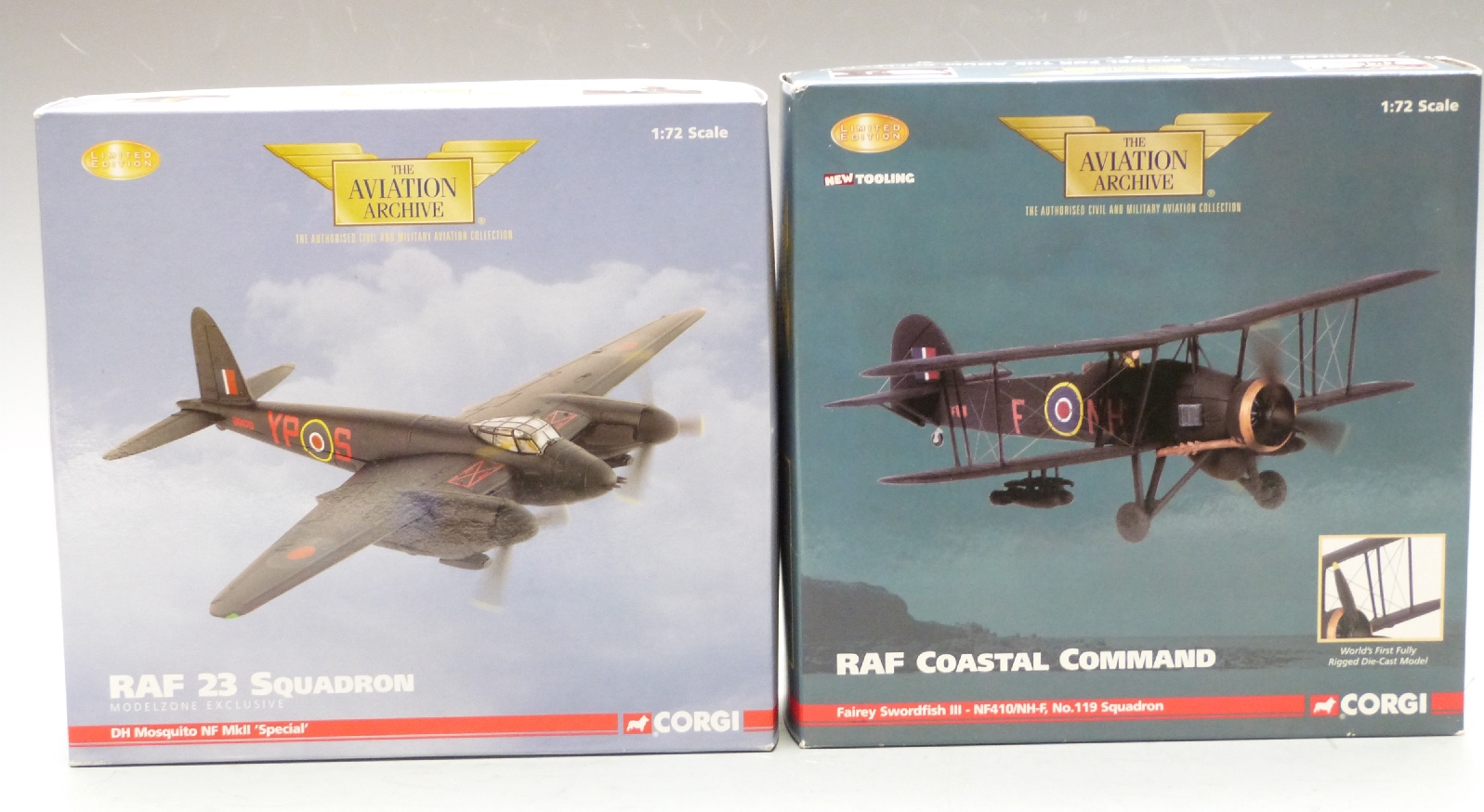 Two Corgi The Aviation Archive 1:72 scale limited edition diecast model ...