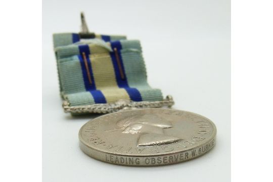 Elizabeth II British Army Observer Corps medal awarded to Leading ...